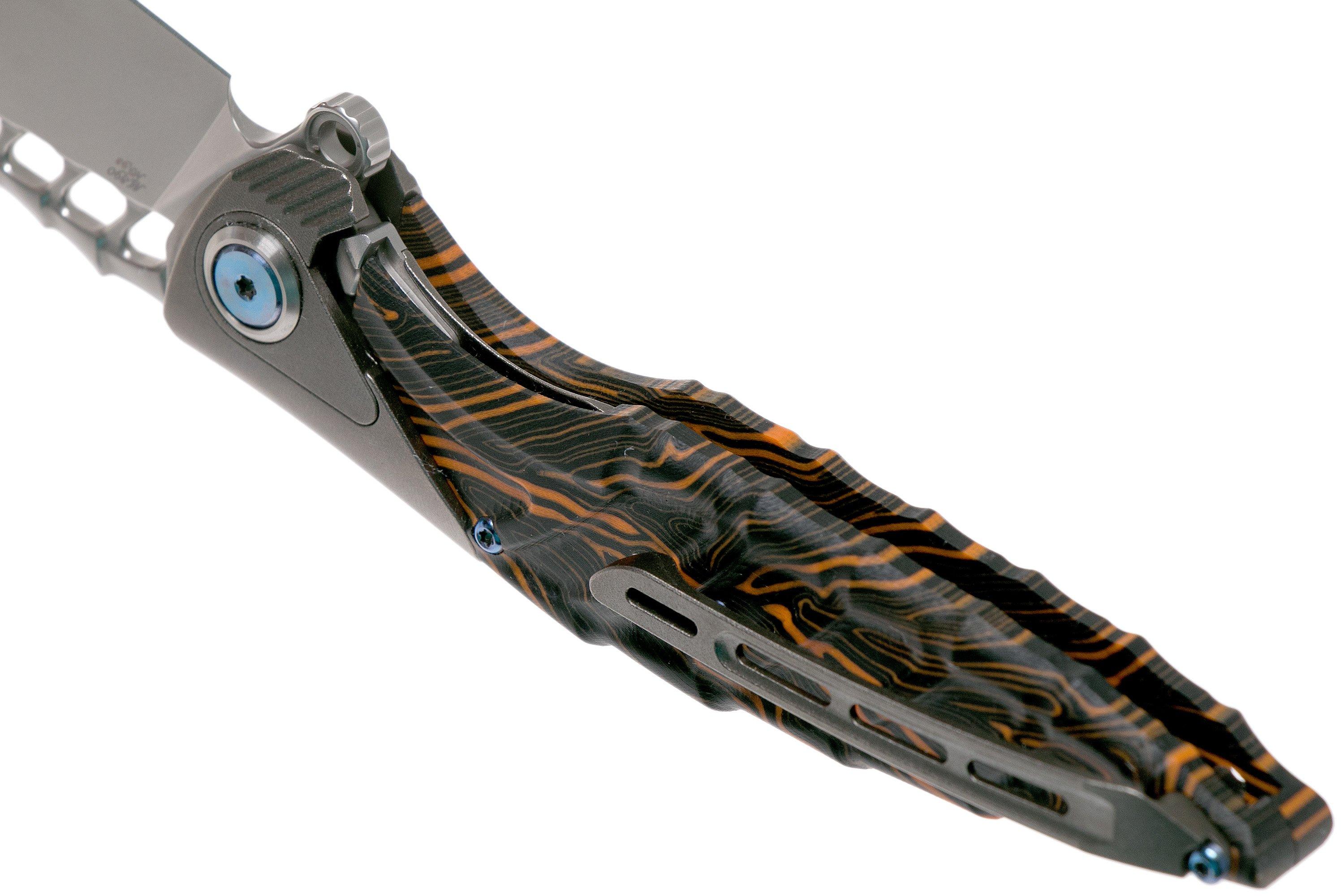 Rike Thor 7 Black Orange fibra di carbonio coltello da tasca | Fare ...