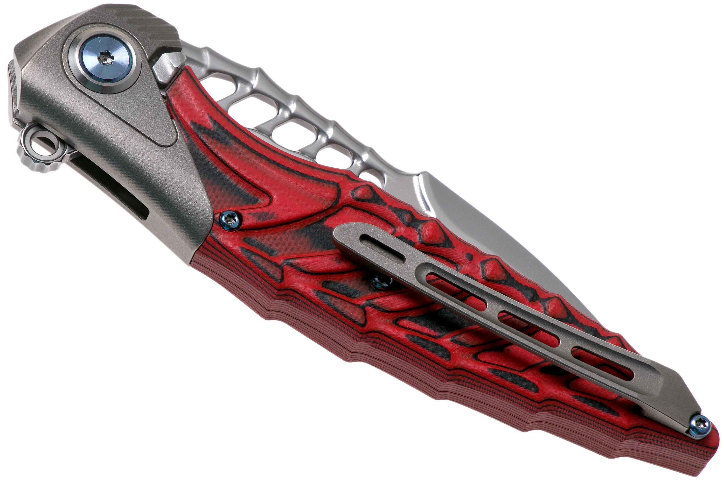 Rike Thor 7 Black Red G10 pocket knife | Advantageously shopping at ...
