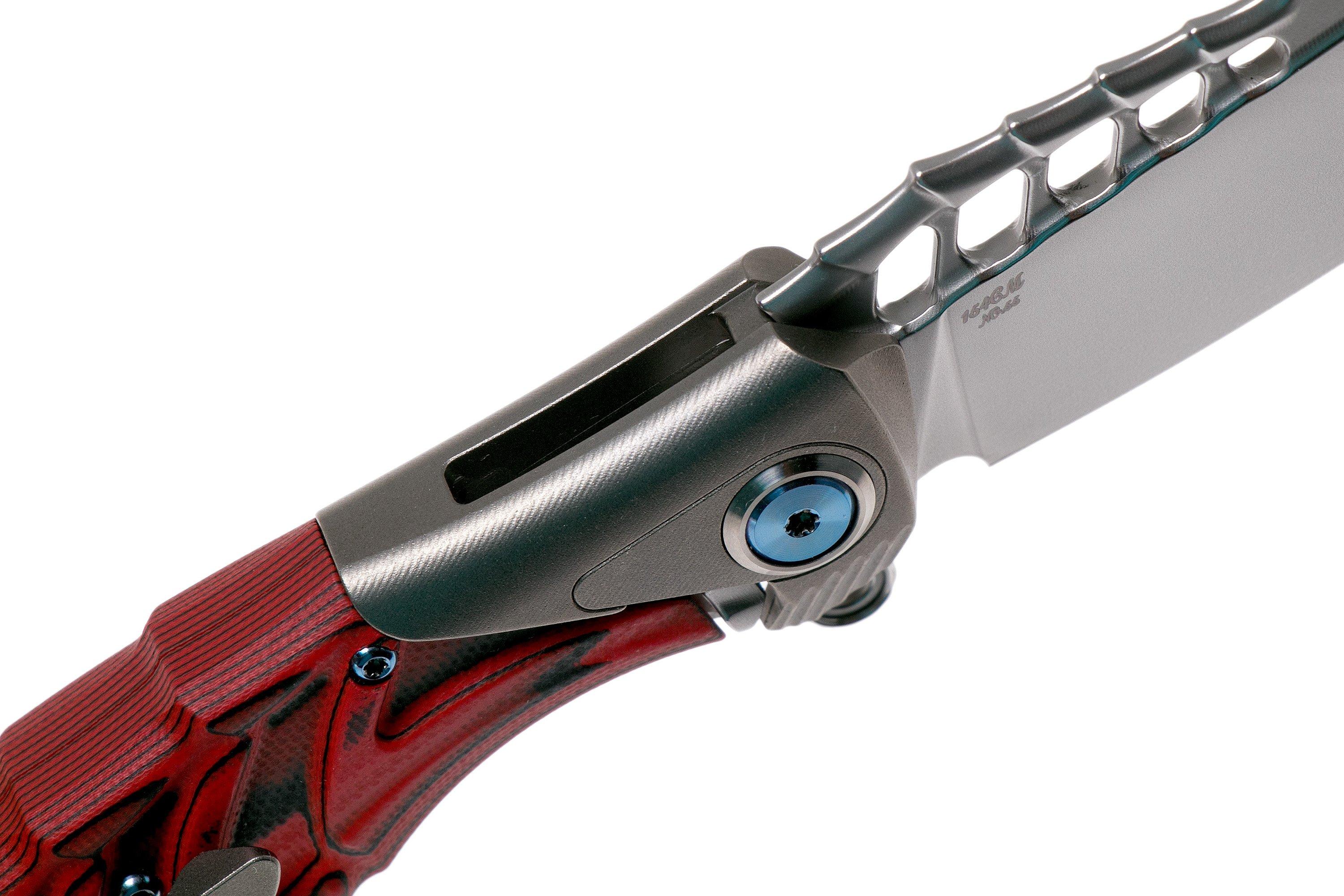 Rike Thor 7 Black Red G10 zakmes | Voordelig kopen bij knivesandtools.be