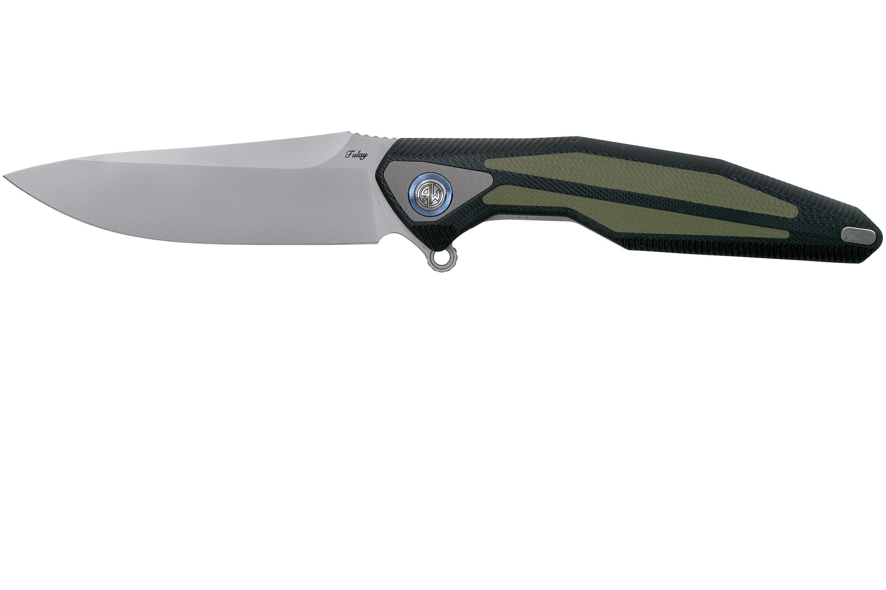 Rike Knife Tulay Black-Green pocket knife | Advantageously shopping at ...