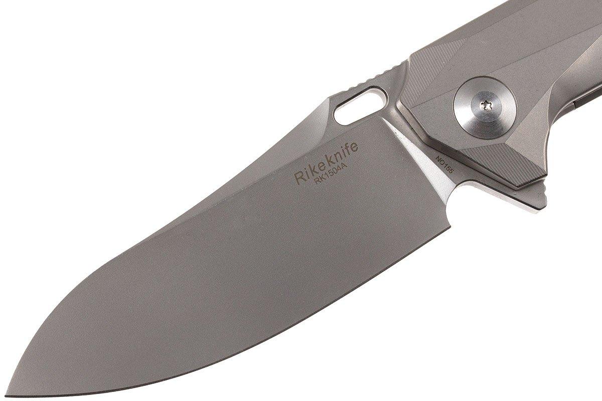 Rike Knife 1504A-SW Sheepfoot pocket knife, Stonewashed ...