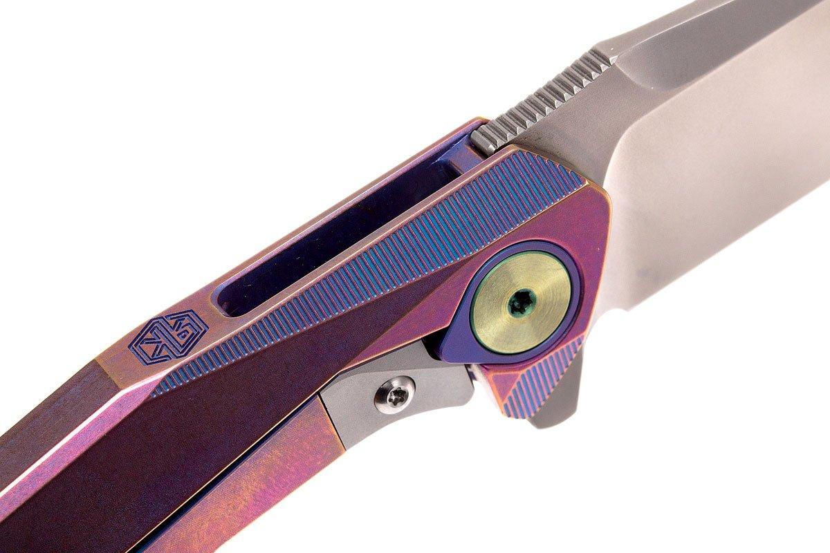 Rike Knife 1508S M390 integral pocket knife,Blue/Purple ...