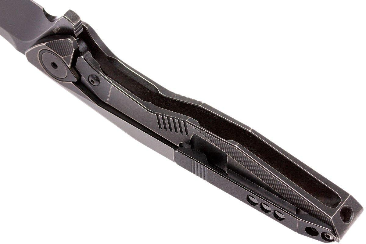 Rike Knife 1508S M390 integral pocket knife, blackwashed ...