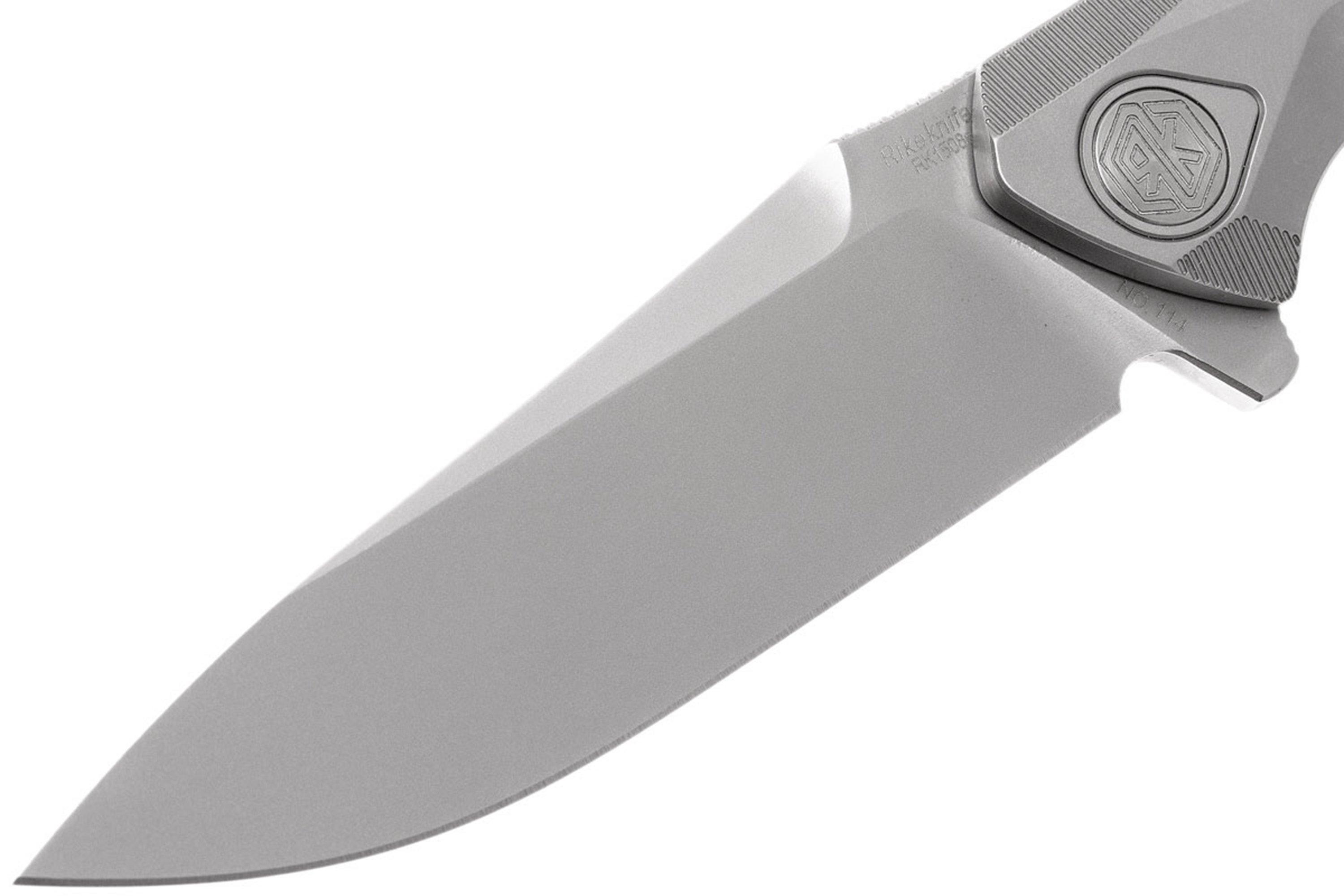 Rike Knife 1508S M390 integral pocket knife, Stonewashed ...