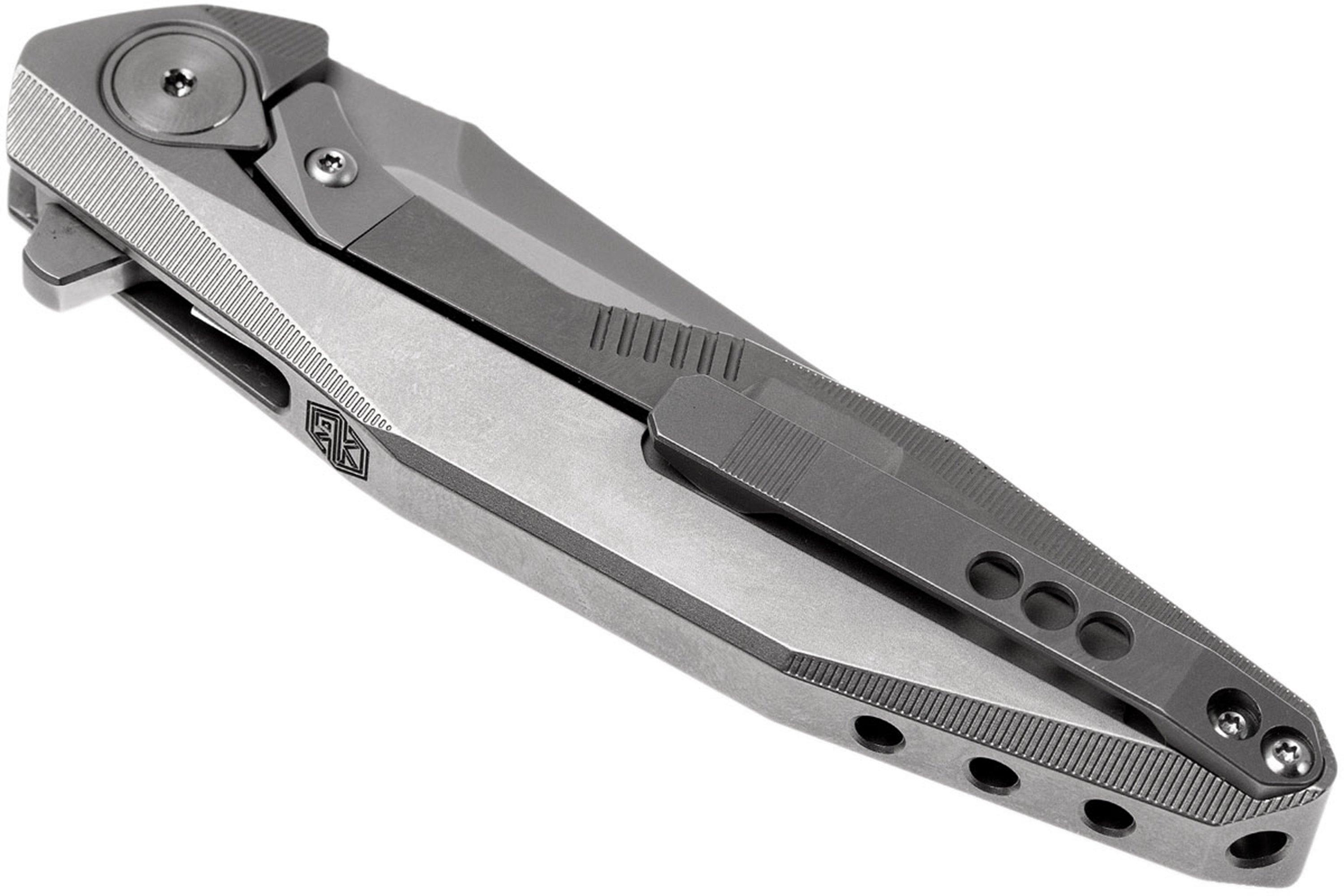 Rike Knife 1508S M390 integral pocket knife, Stonewashed ...