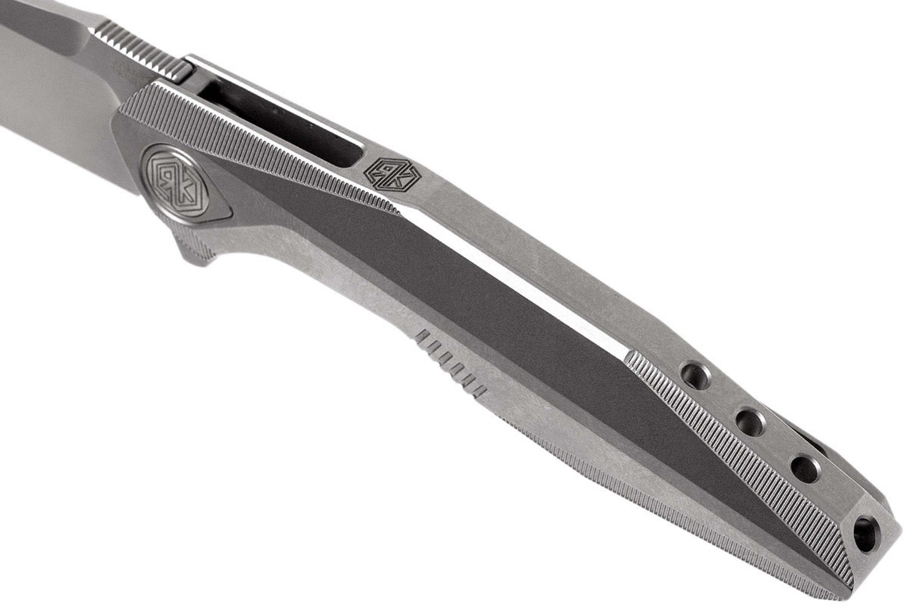 Rike Knife 1508S M390 integral pocket knife, Stonewashed ...