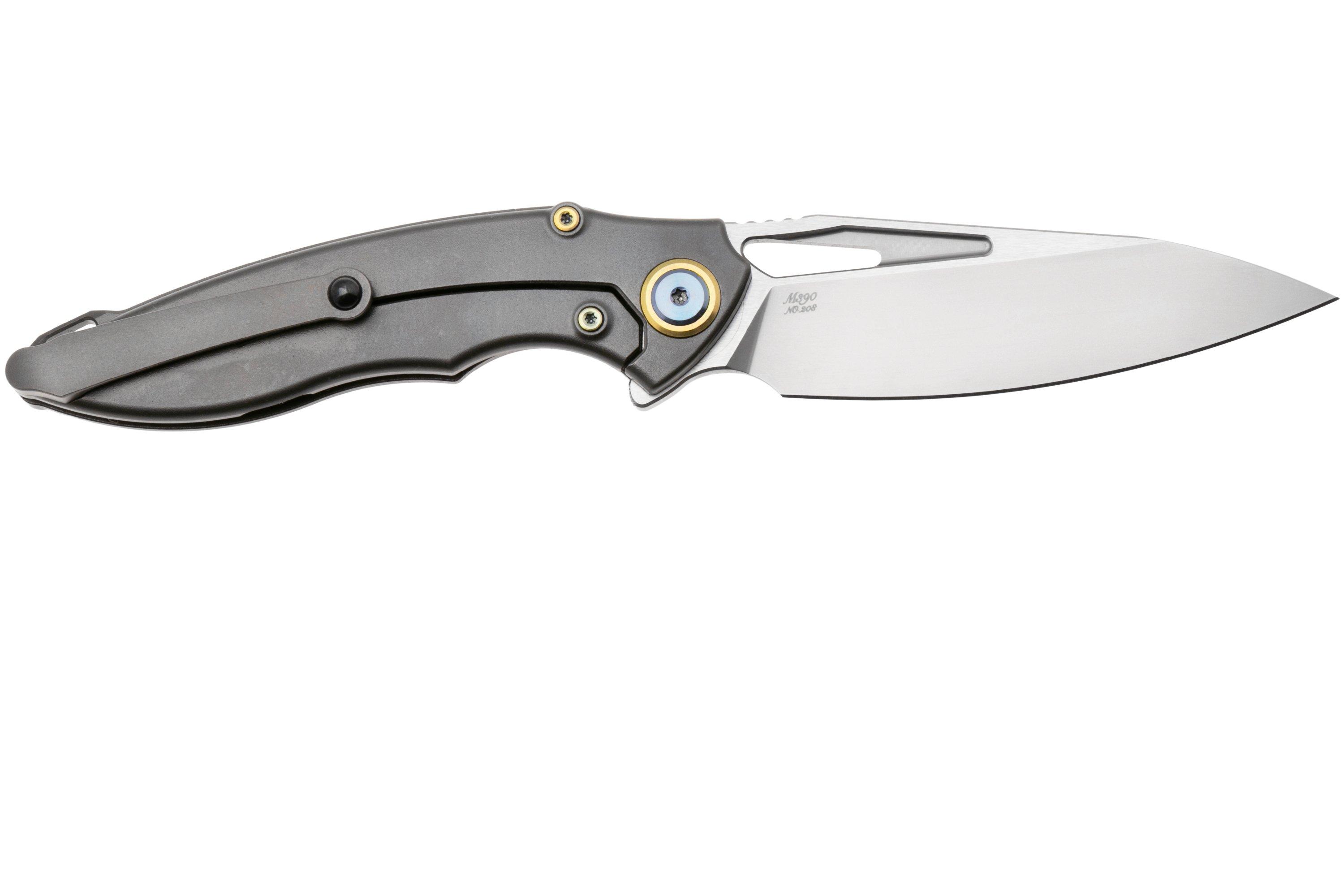 Rike Knife 1902 Rk1902s Böhler M390 Titanium Red Carbon Fiber Couteau