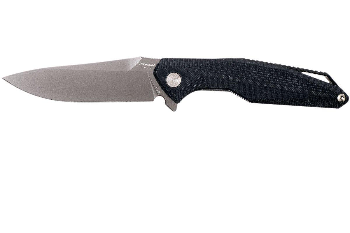 Rike RK801G-B Black 154CM pocket knife | Advantageously shopping at ...