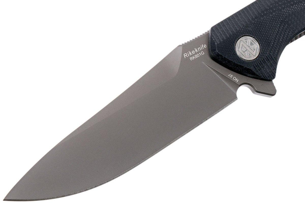 Rike RK801G-B Black 154CM pocket knife | Advantageously shopping at ...