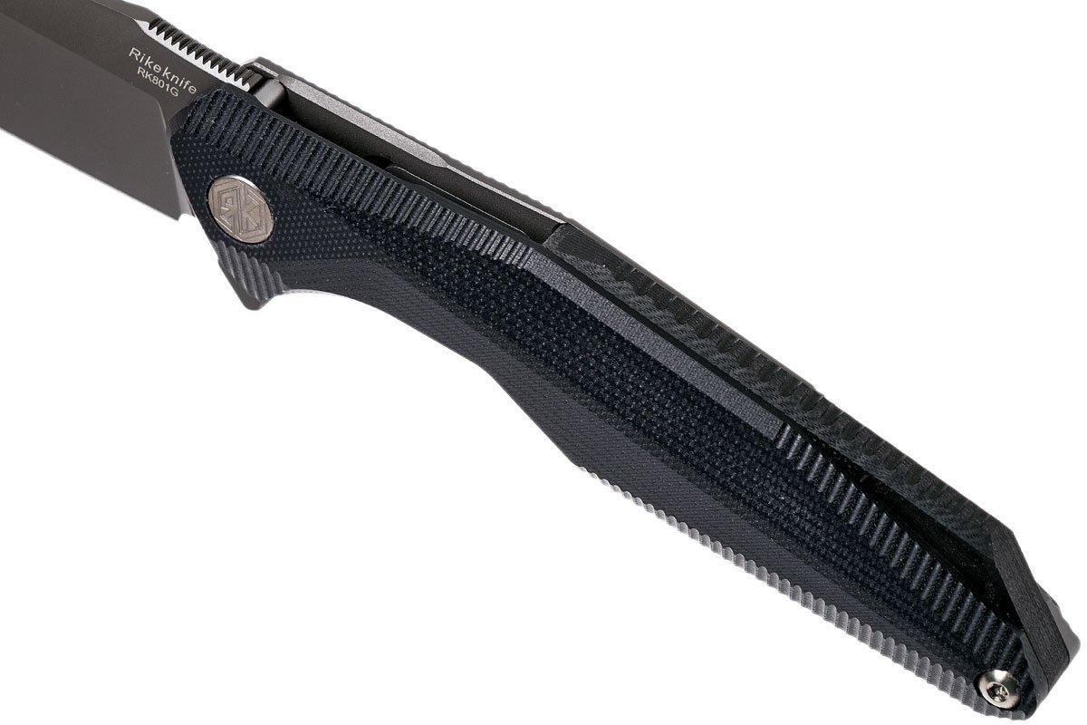 Rike RK801G-B Black 154CM pocket knife | Advantageously shopping at ...