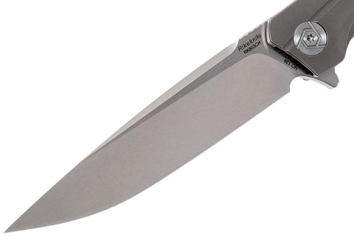 Rike RK803CH-DG Dark Grey, Carbon fibre Inlay pocket knife ...