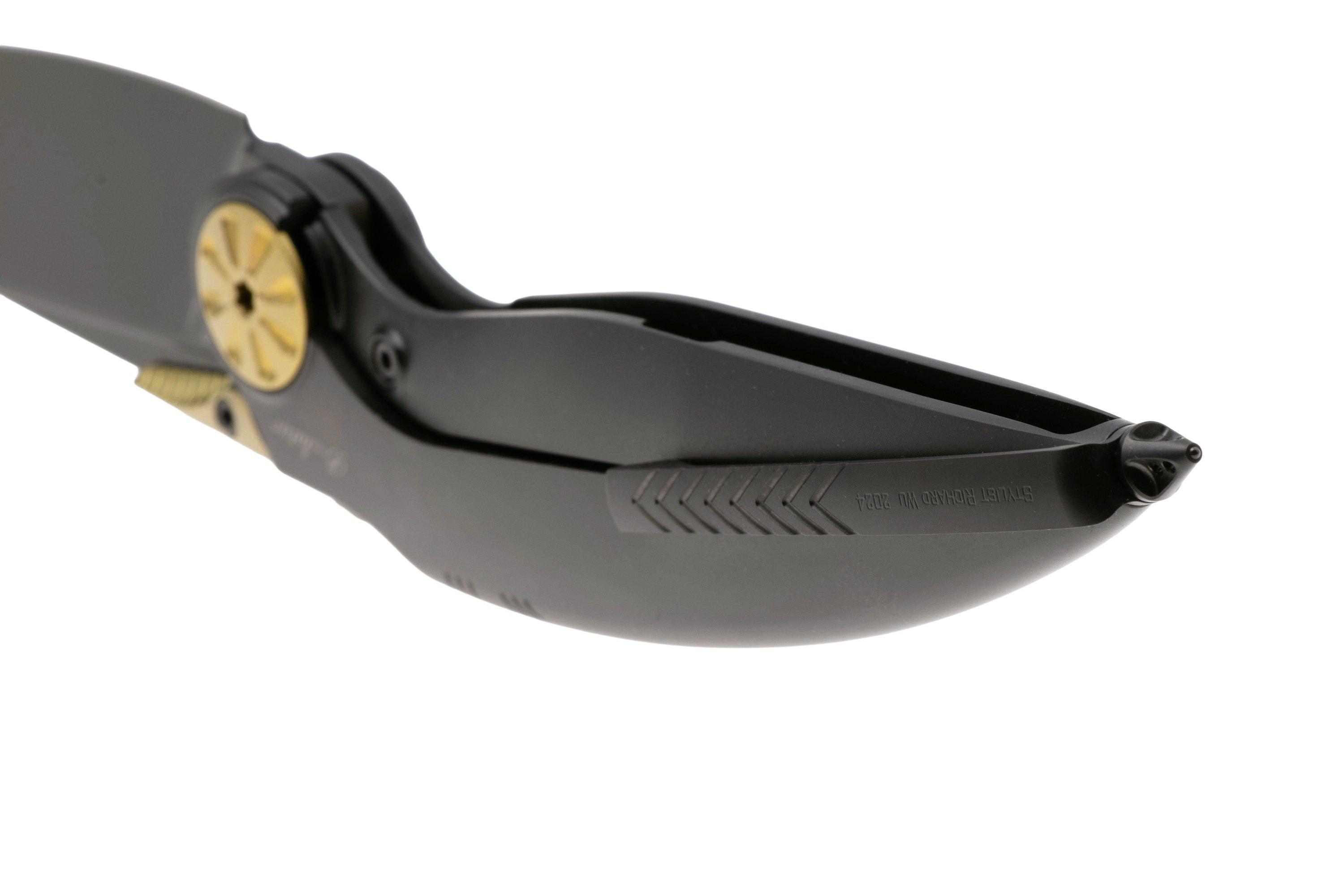 Rike Knife Predator DLC Böhler M390, DLC Titanium, pocket knife ...