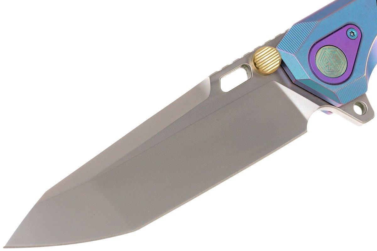 Rike Thor 2-B CTS-204P Tanto integral pocket knife, Titanium Blue ...