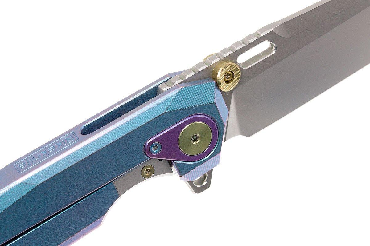Rike Thor 2-B CTS-204P Tanto integral pocket knife, Titanium Blue ...