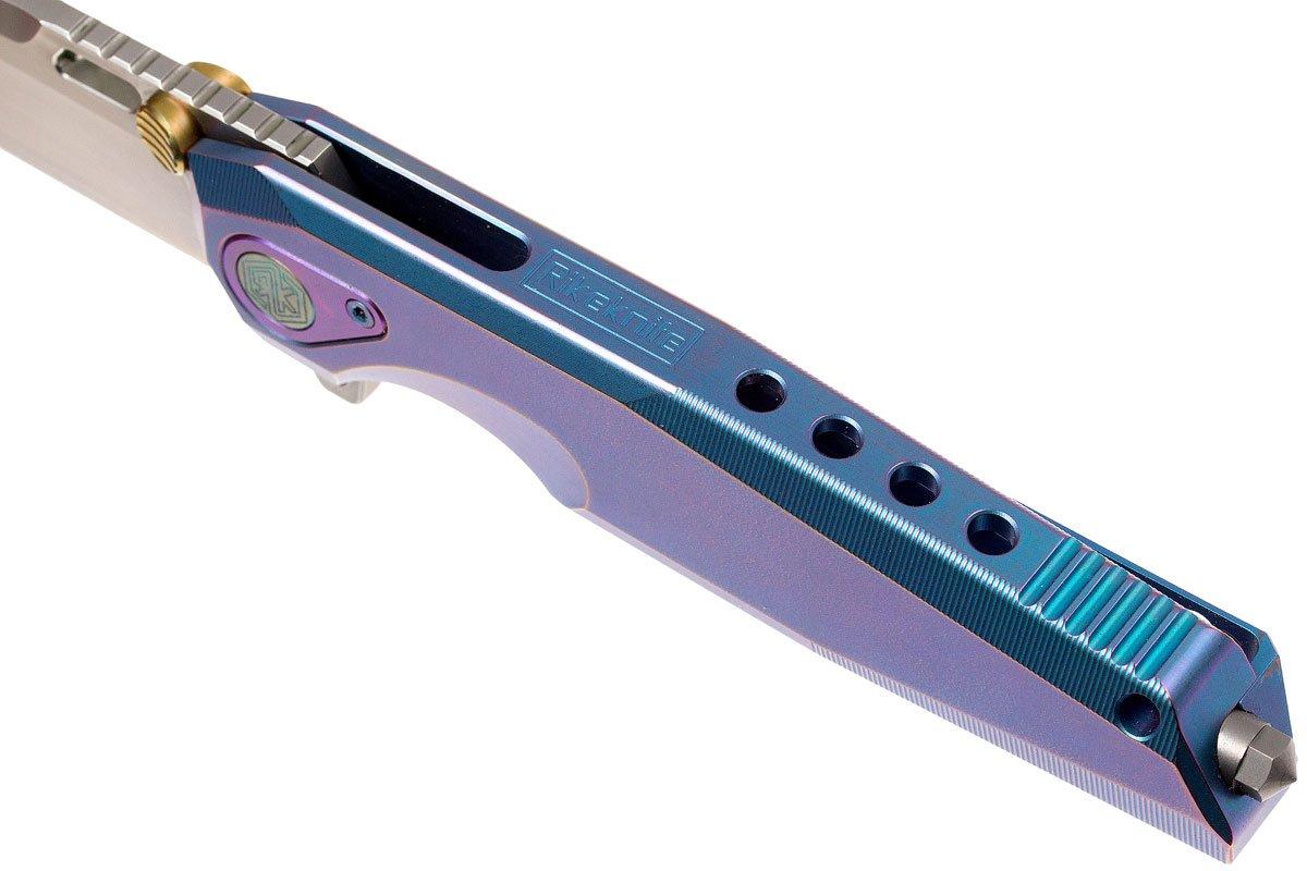 Rike Thor 2-B CTS-204P Tanto integral pocket knife, Titanium Blue ...