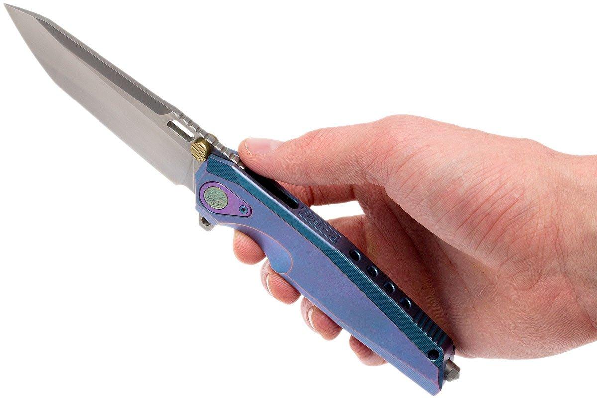 Rike Thor 2-B CTS-204P Tanto integral pocket knife, Titanium Blue ...