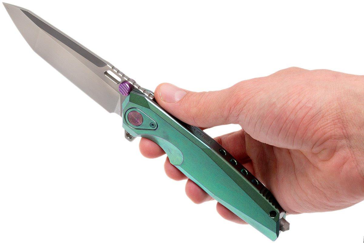 Rike Thor 2-G CTS-204P Tanto integral pocket knife, Titanium Green ...