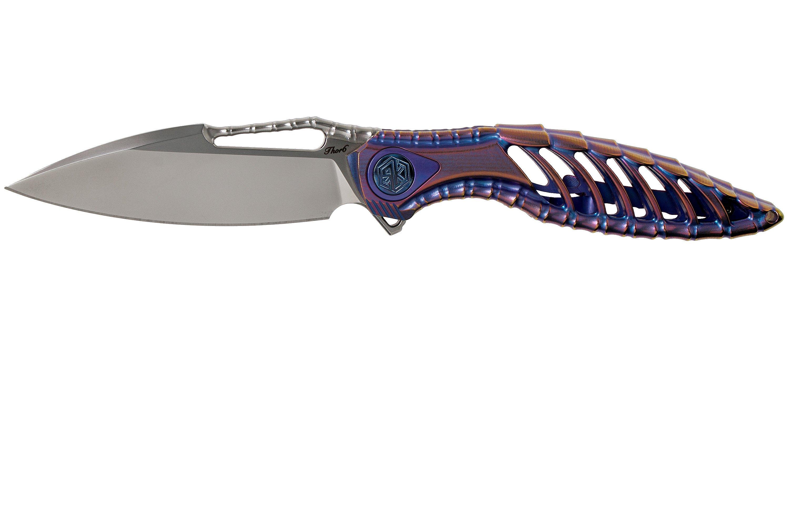 Rike Thor 6 Purple Blue Titanium, integral pocket knife ...
