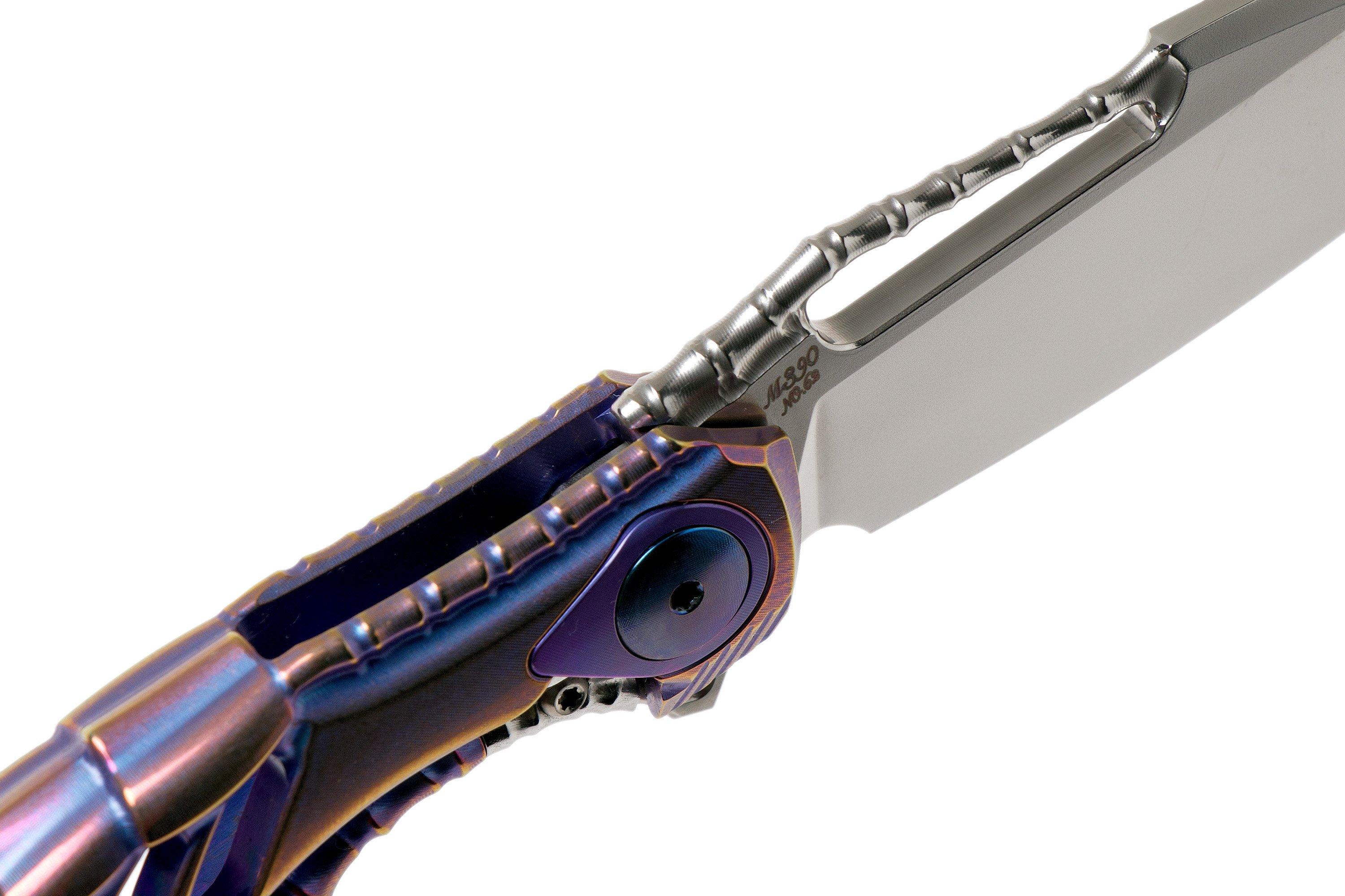 Rike Thor 6 Purple Blue Titanium, integral pocket knife ...