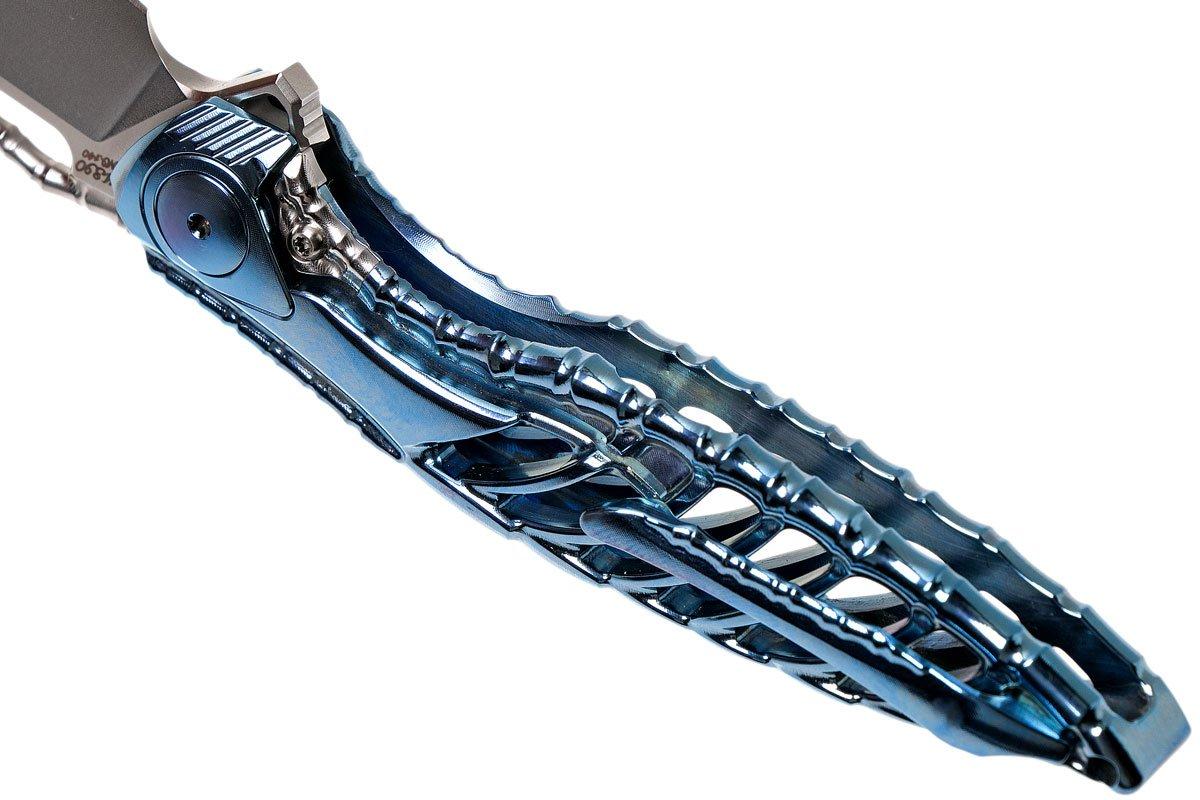 Rike Thor 6 Blue Titanium, integral pocket knife | Advantageously ...