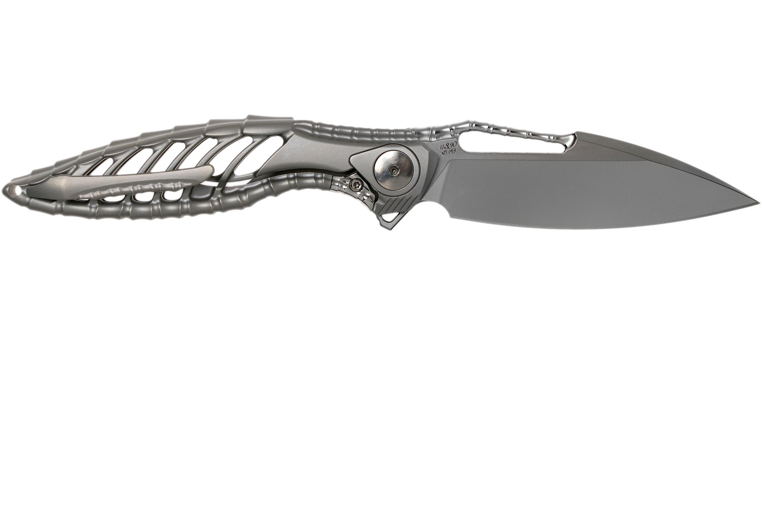 Rike Thor 6 Plain Titanium, integral pocket knife | Advantageously ...