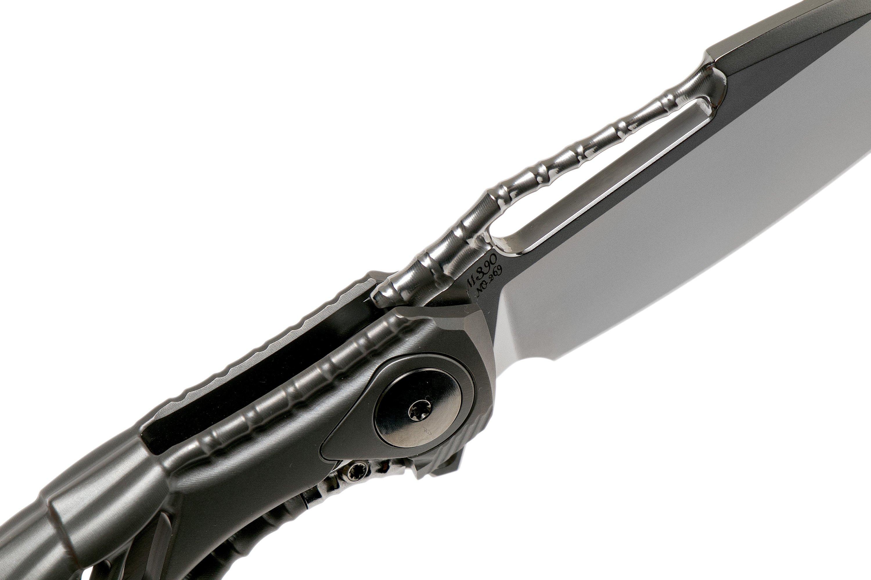 Rike Thor 6 Plain Titanium, integral pocket knife | Advantageously ...