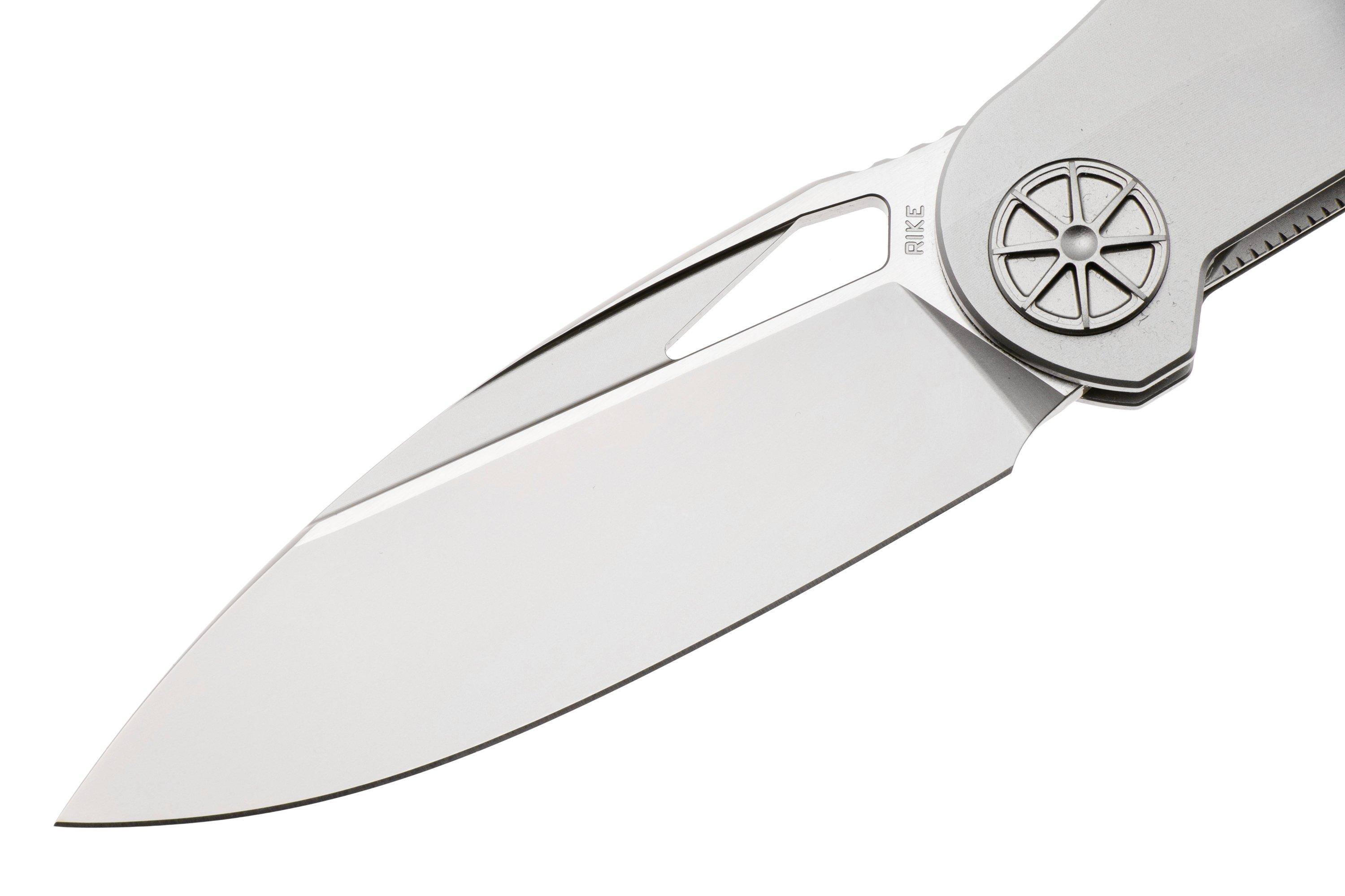 Rike Knife Tissot 2 Bead Blasted Böhler M390, Titanium, pocket knife ...