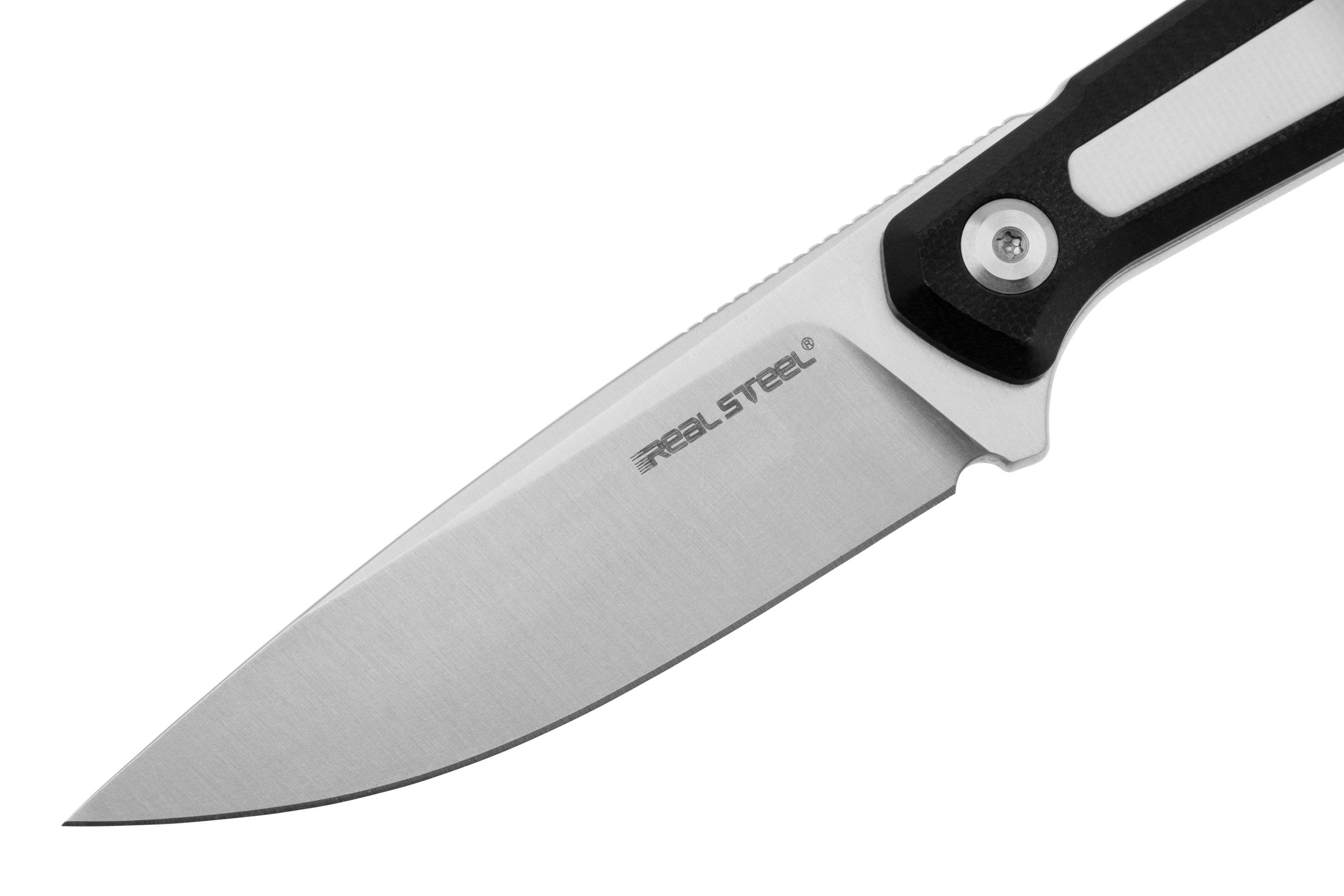Real Steel Dex 3501BW Böhler K110, Black White G10, coltello fisso ...