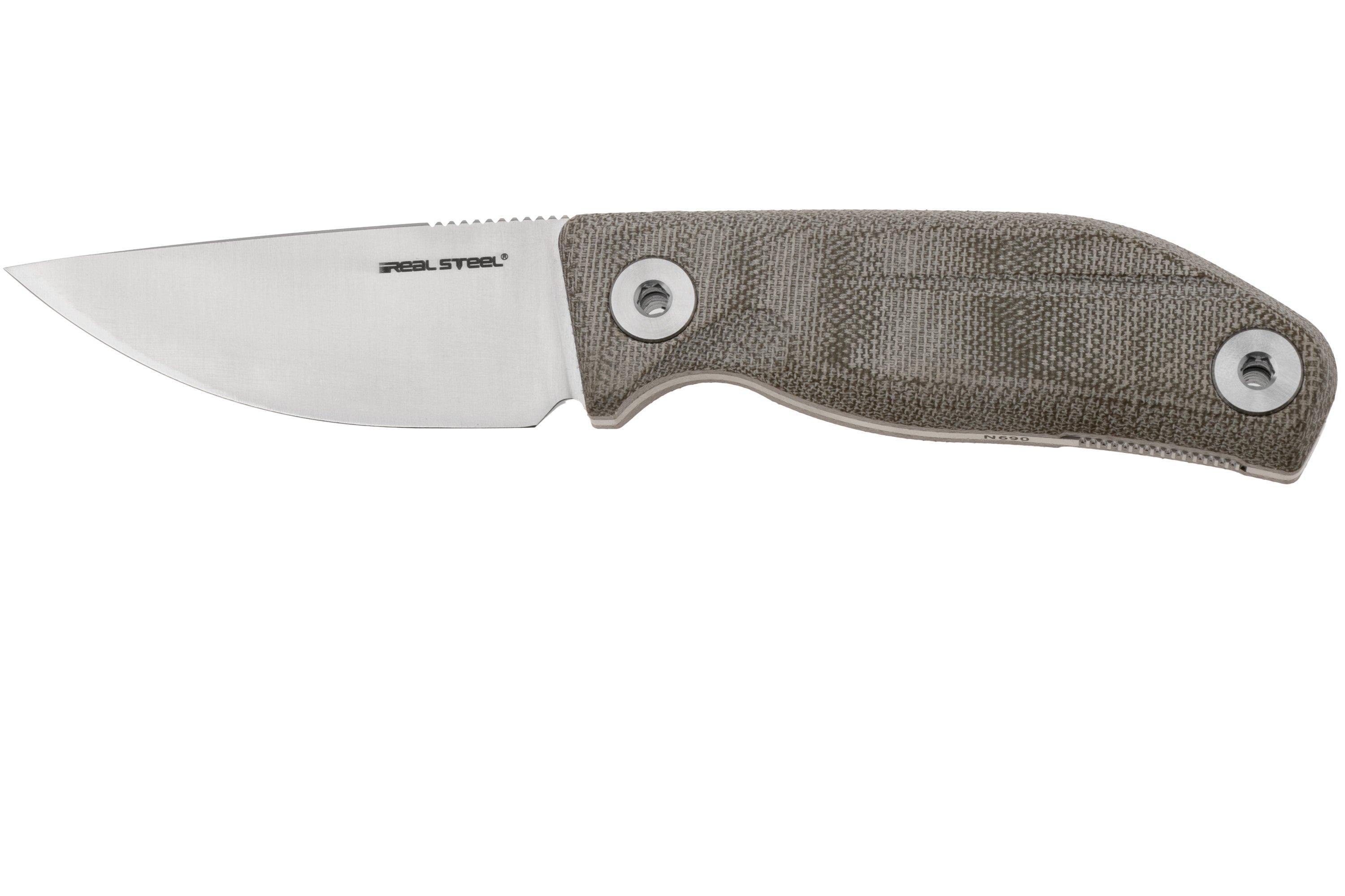 Real Steel CVX-80 3563 OD-Green Micarta Bushcraftmesser, Poltergeist ...