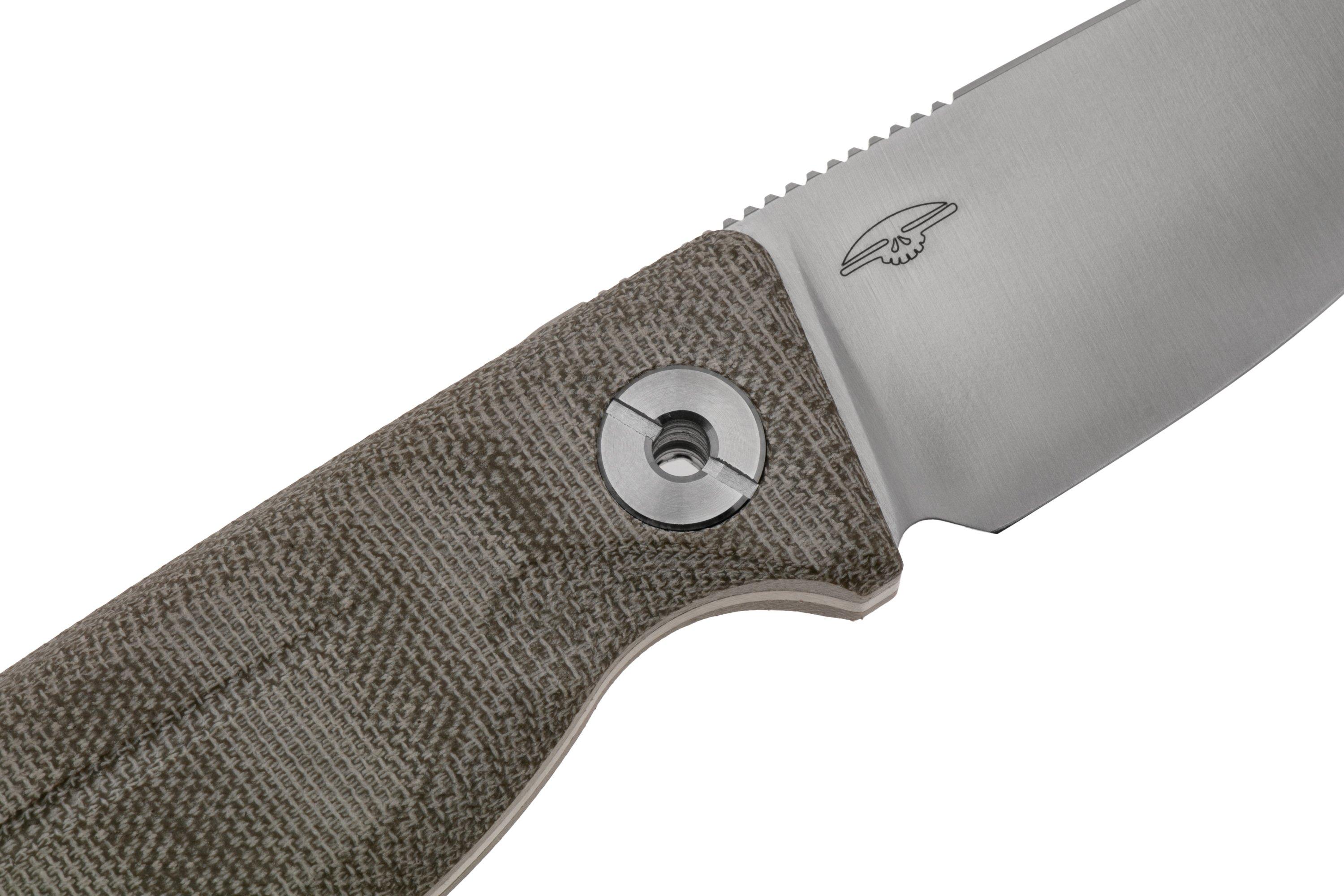 Real Steel CVX-80 3563 OD-Green Micarta bushcraft knife, Poltergeist ...