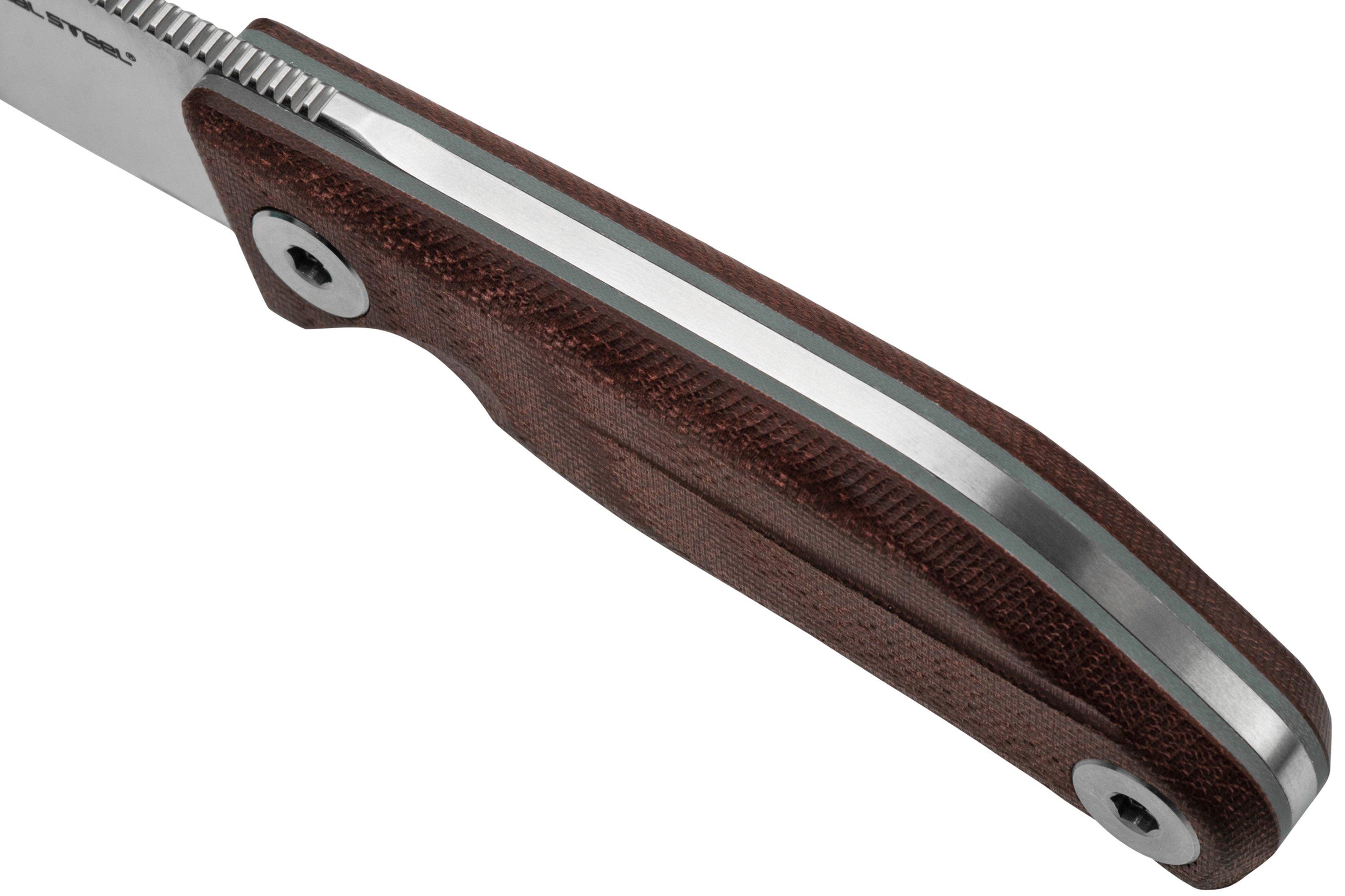 Real Steel CVX-80 Red Micarta 3564 Convex bushcraft knife, Poltergeist ...