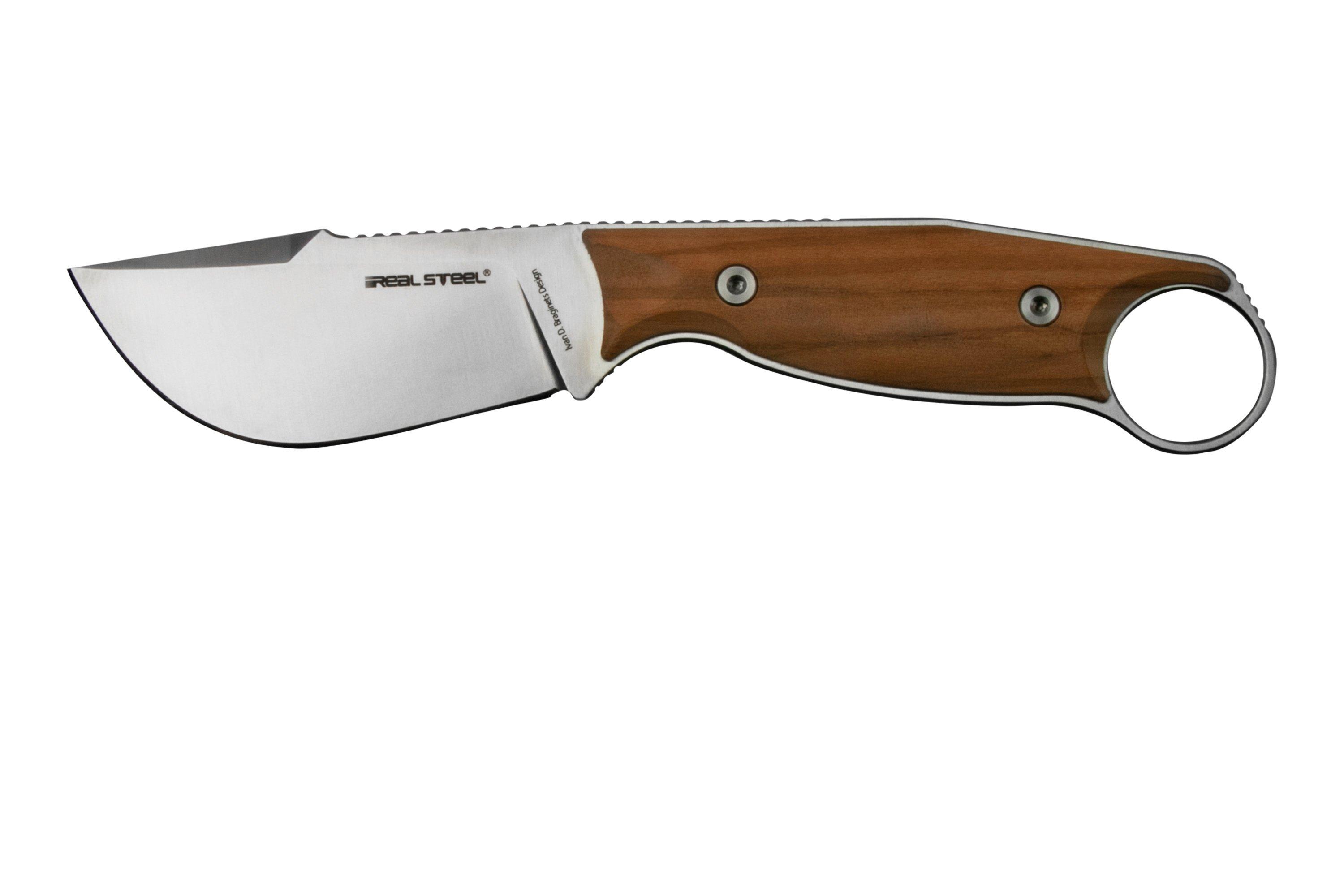 Real Steel Furrier Skinner Olive Wood 3611W feststehendes Messer, Ivan ...