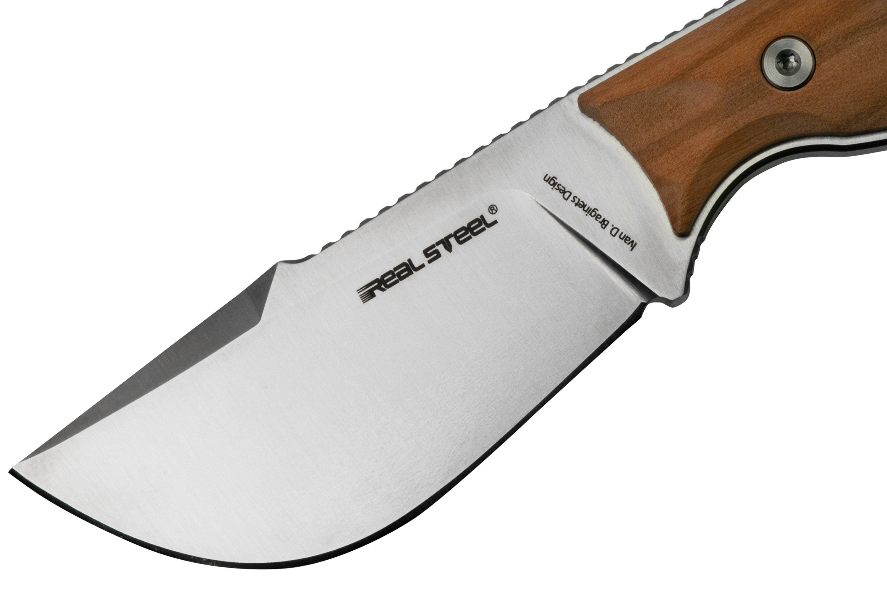 Real Steel Furrier Skinner Olive Wood 3611W feststehendes Messer, Ivan ...