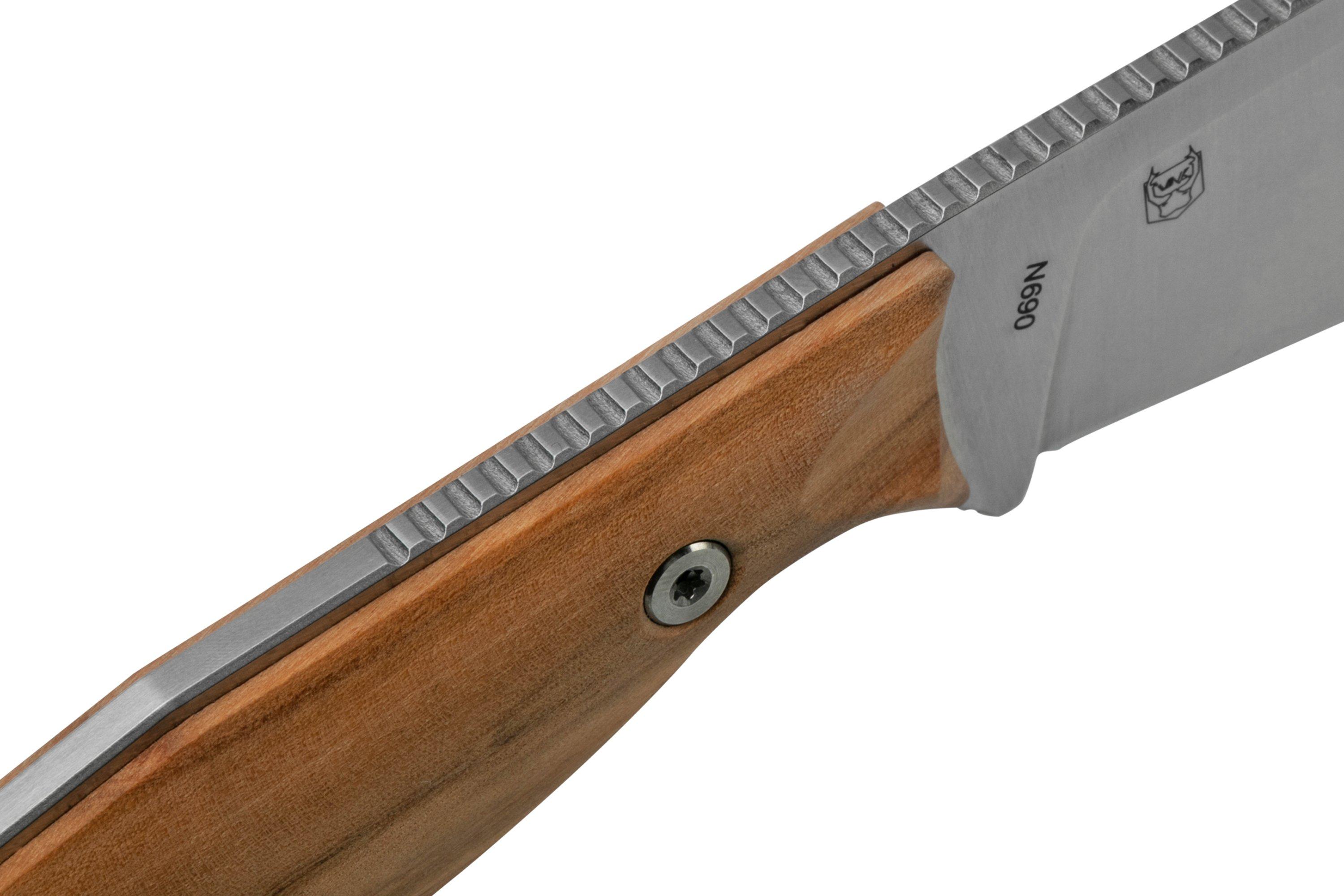 Real Steel Furrier Skinner Olive Wood 3611W feststehendes Messer, Ivan ...