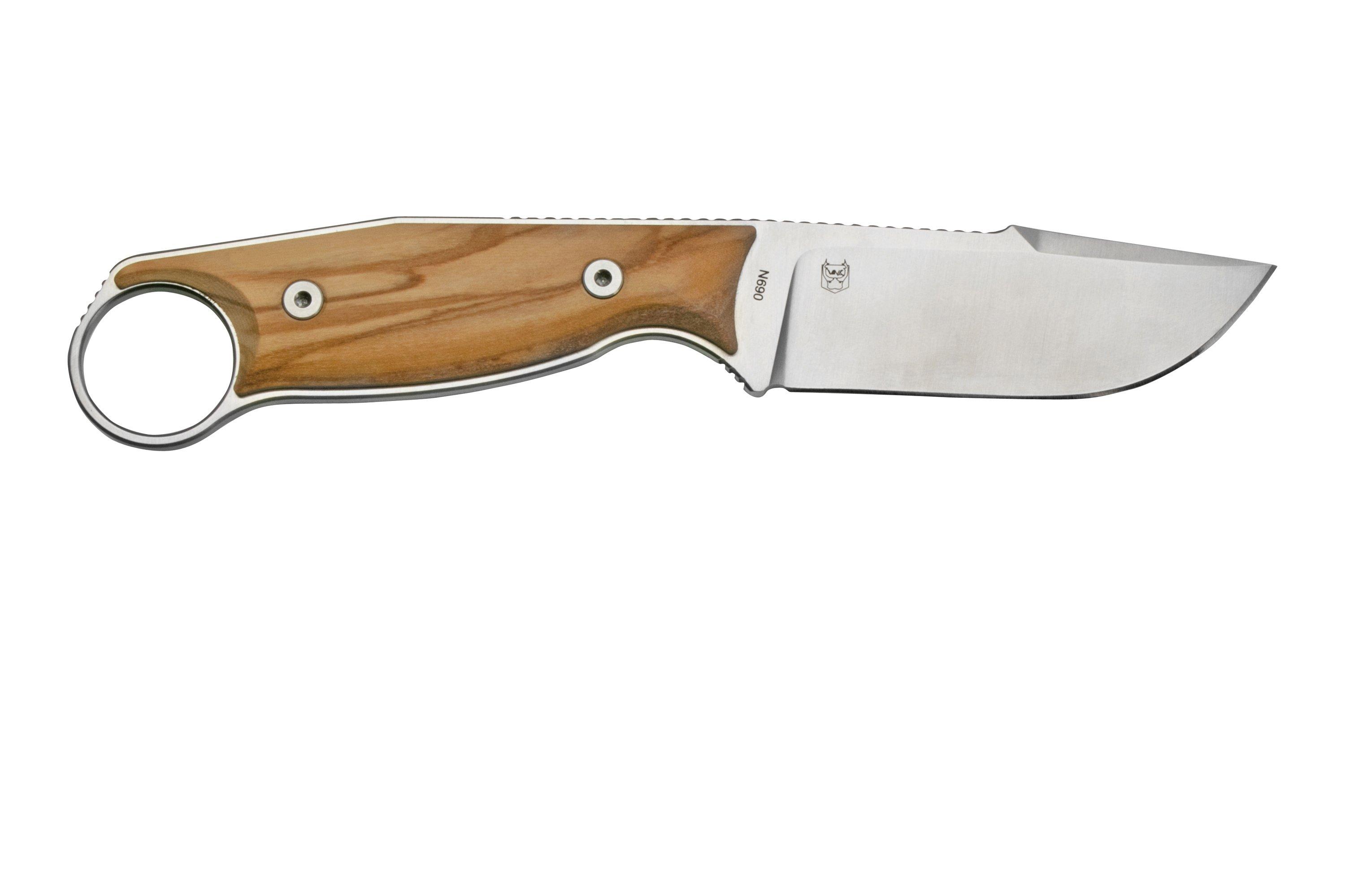 Real Steel Furrier Harpoon Olive Wood 3612W feststehendes Messer, Ivan ...