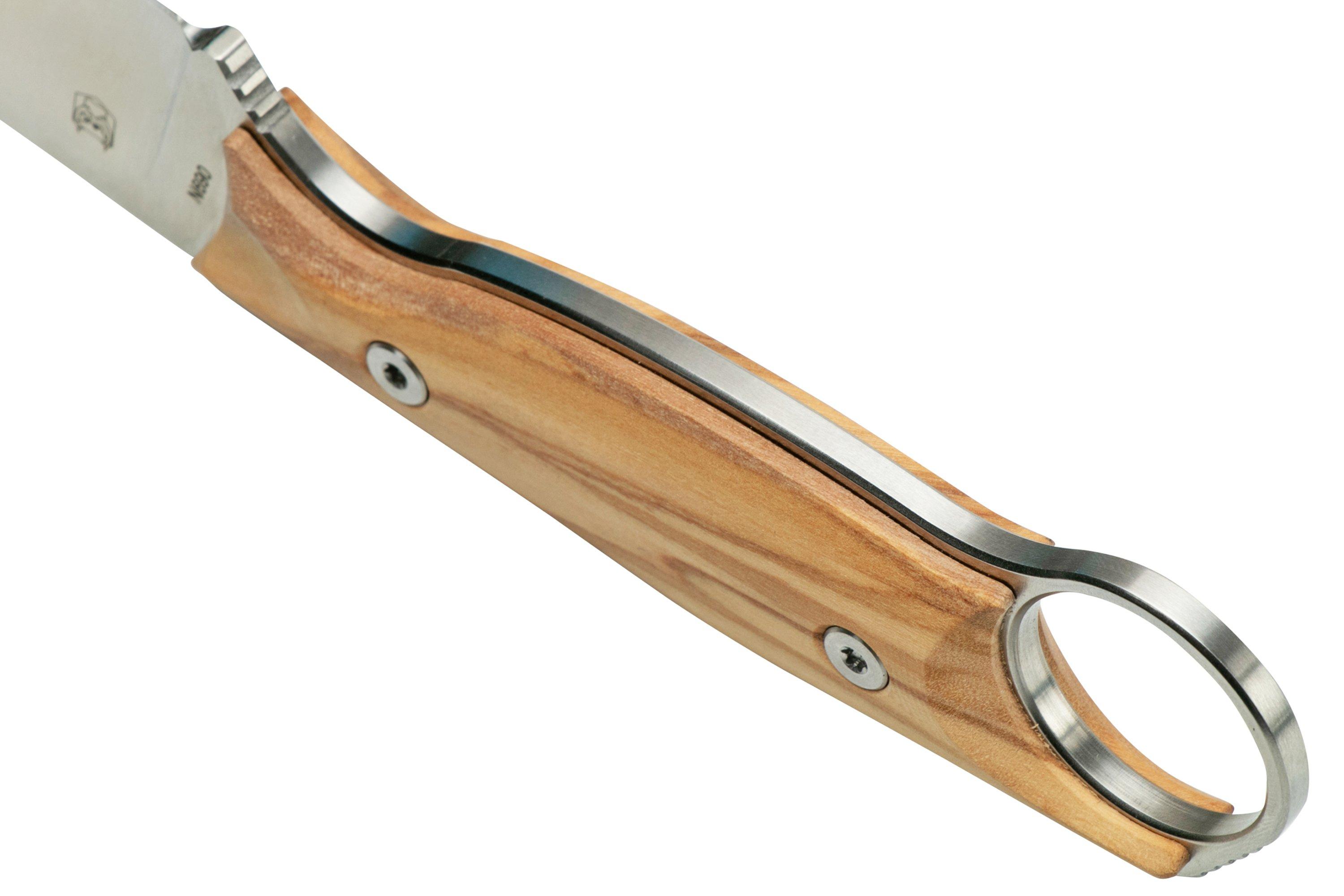 Real Steel Furrier Harpoon Olive Wood 3612W feststehendes Messer, Ivan ...