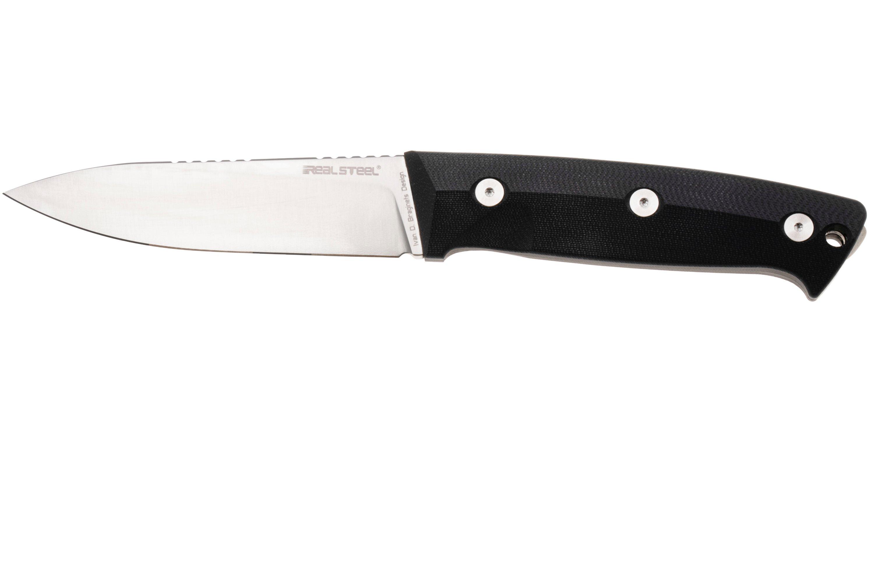 Real Steel Black Thorn 3621BS, Satin K110, Black G10 fixed knife, Ivan ...