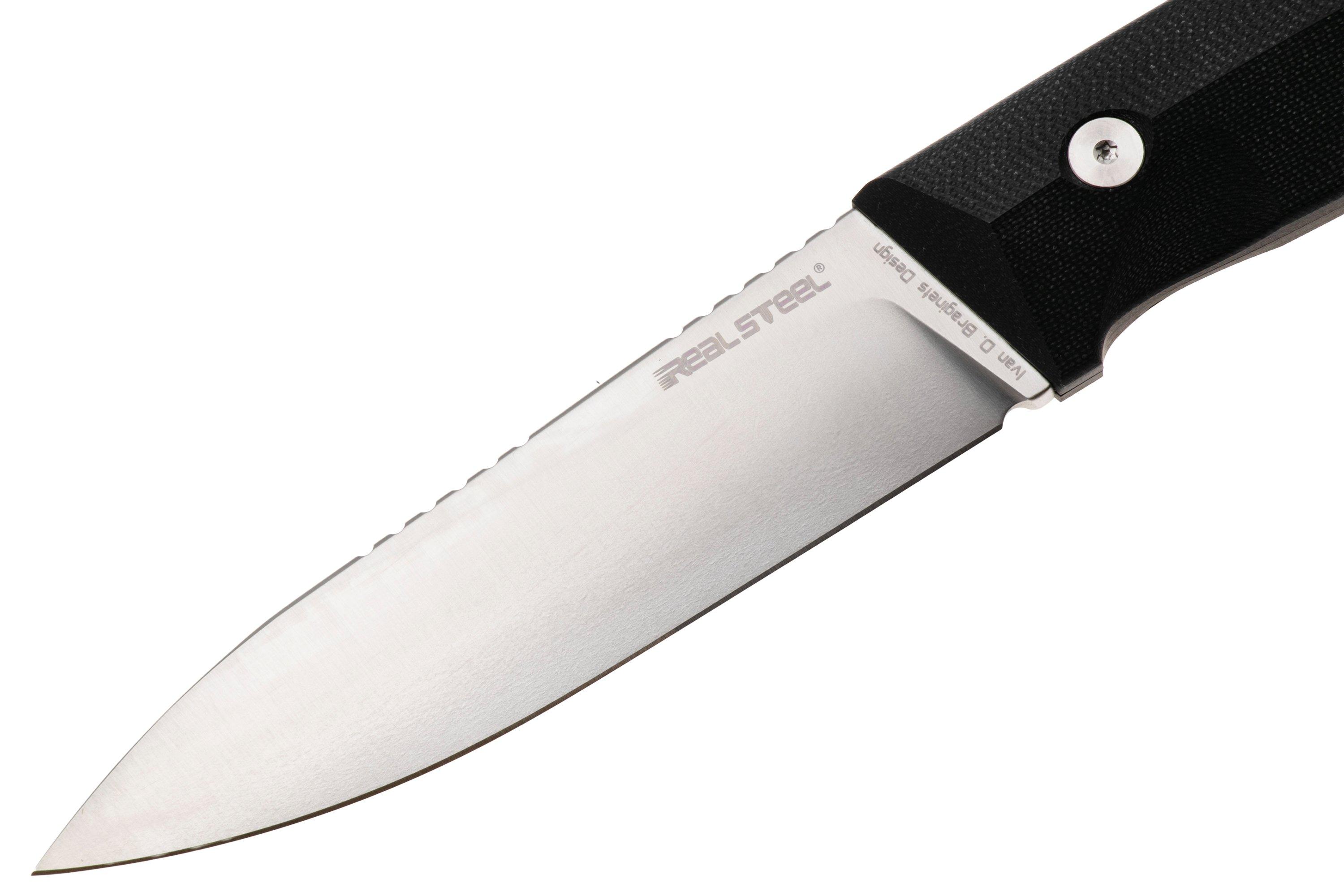 Real Steel Black Thorn 3621BS, Satin K110, Black G10 fixed knife, Ivan ...