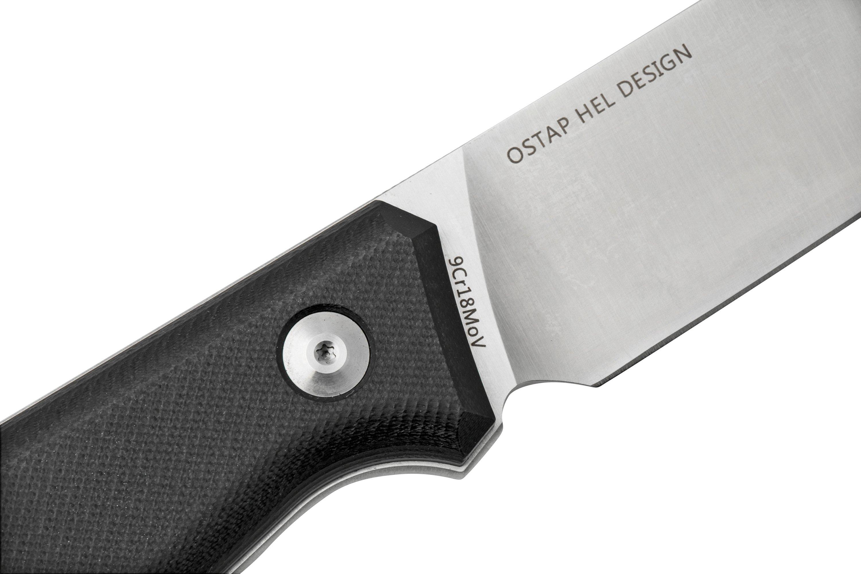 Real Steel Arbiter Satin 3810 fixed knife, Ostap Hel design ...
