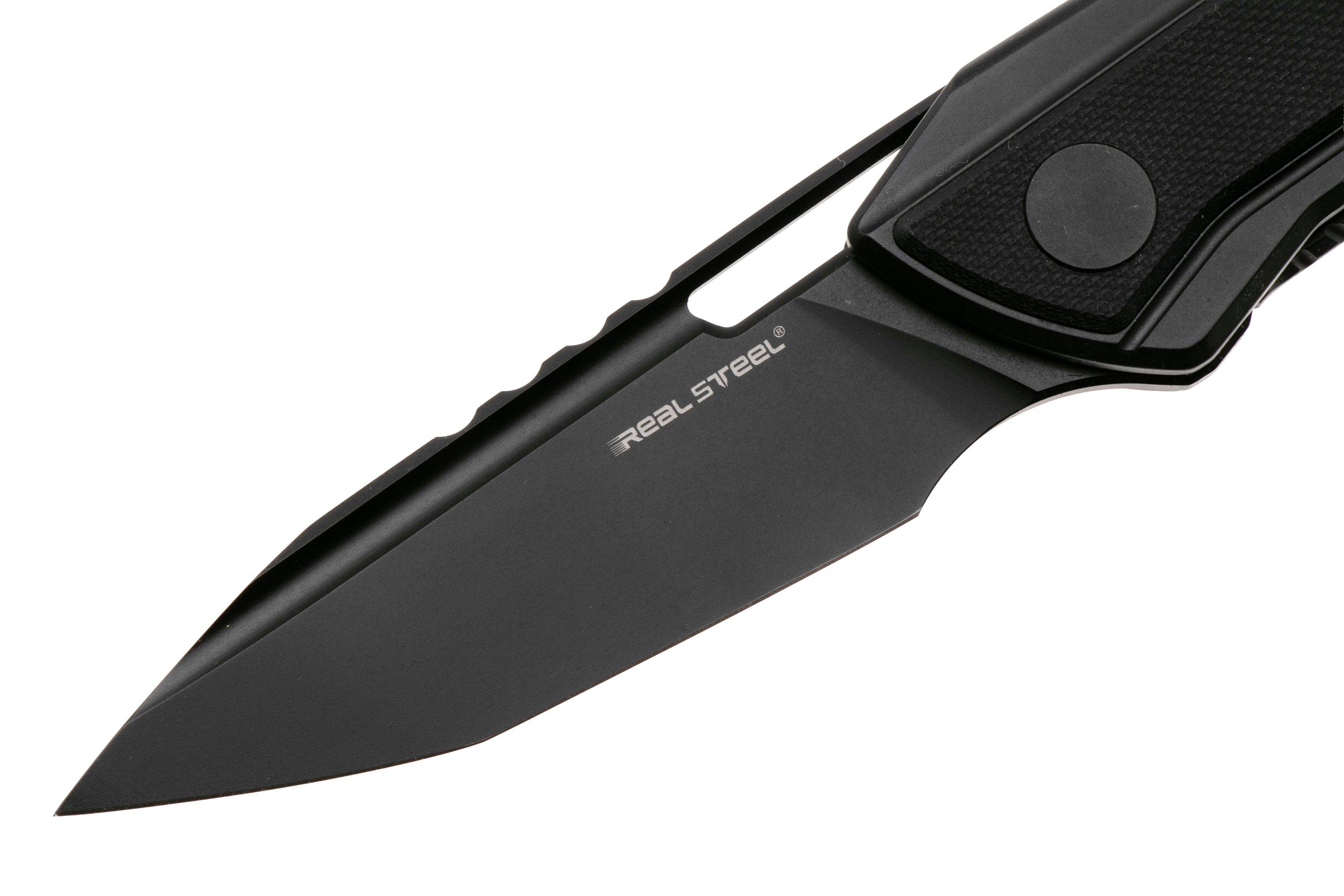 Real Steel Bullet 5221B Bullet PVD S35VN, Black Titanium Black G10 ...