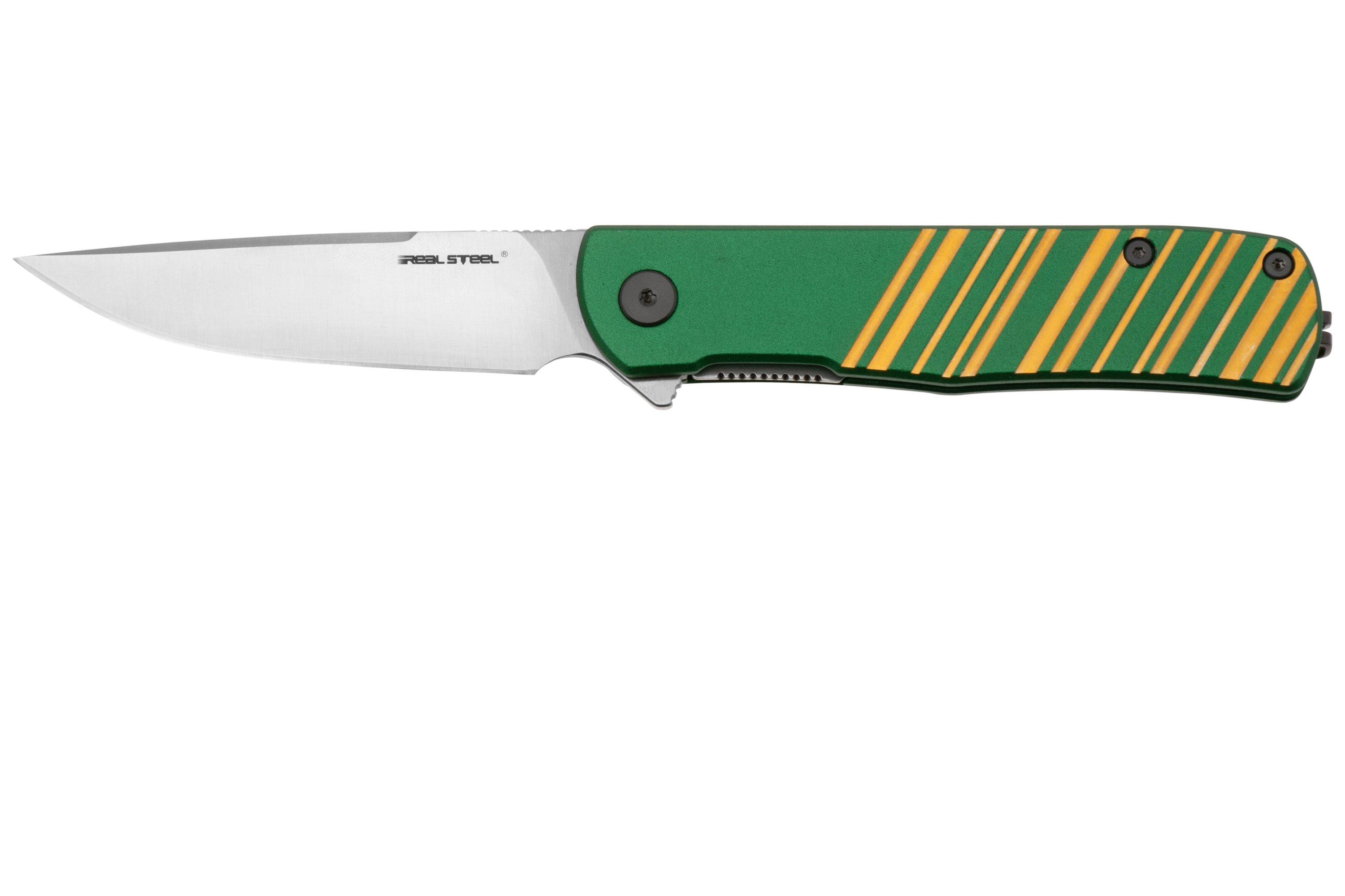 Real Steel Karly 6051, VG10, Green/Gold Aluminium, pocket knife ...