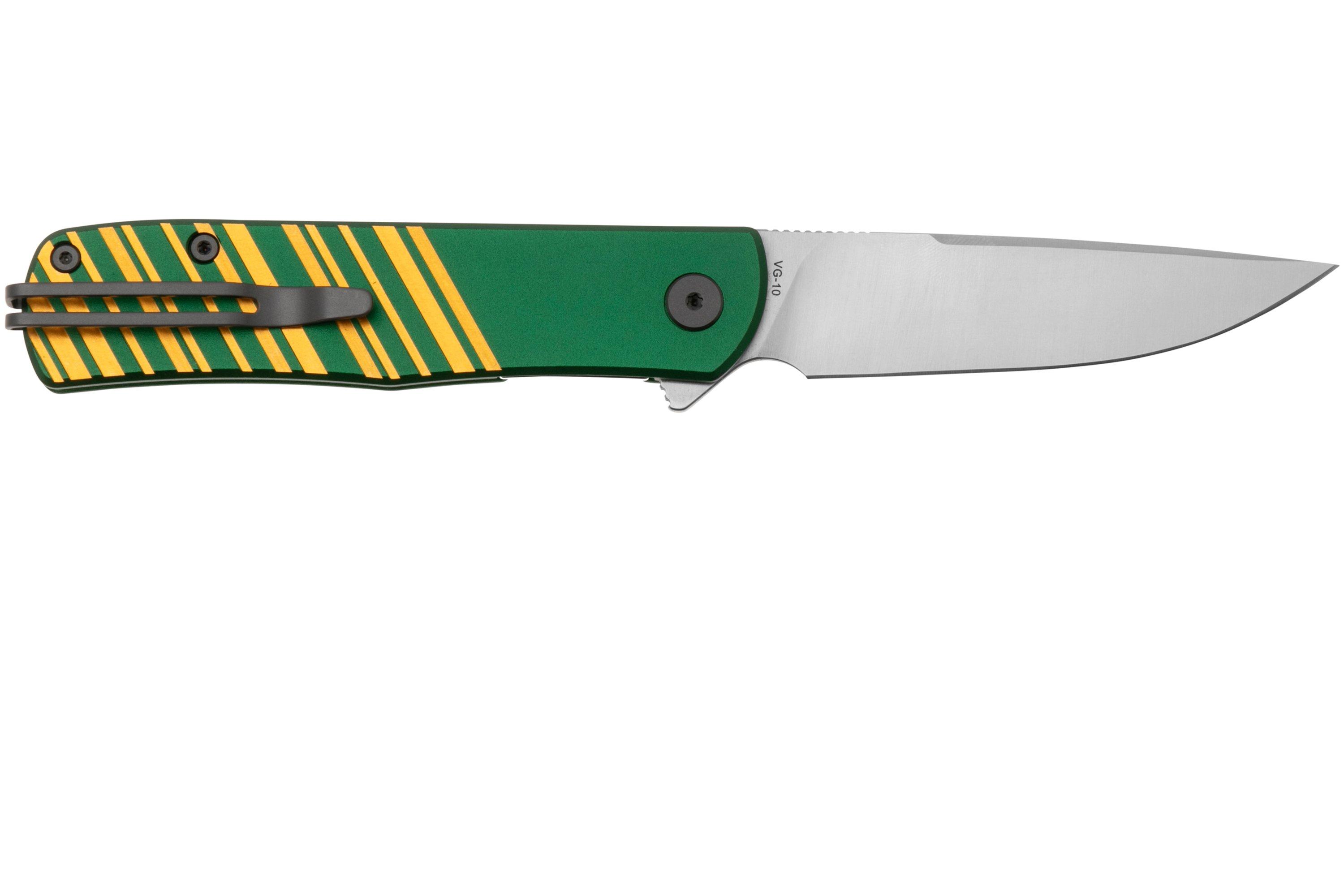 Real Steel Karly 6051, VG10, Green/Gold Aluminium, pocket knife ...