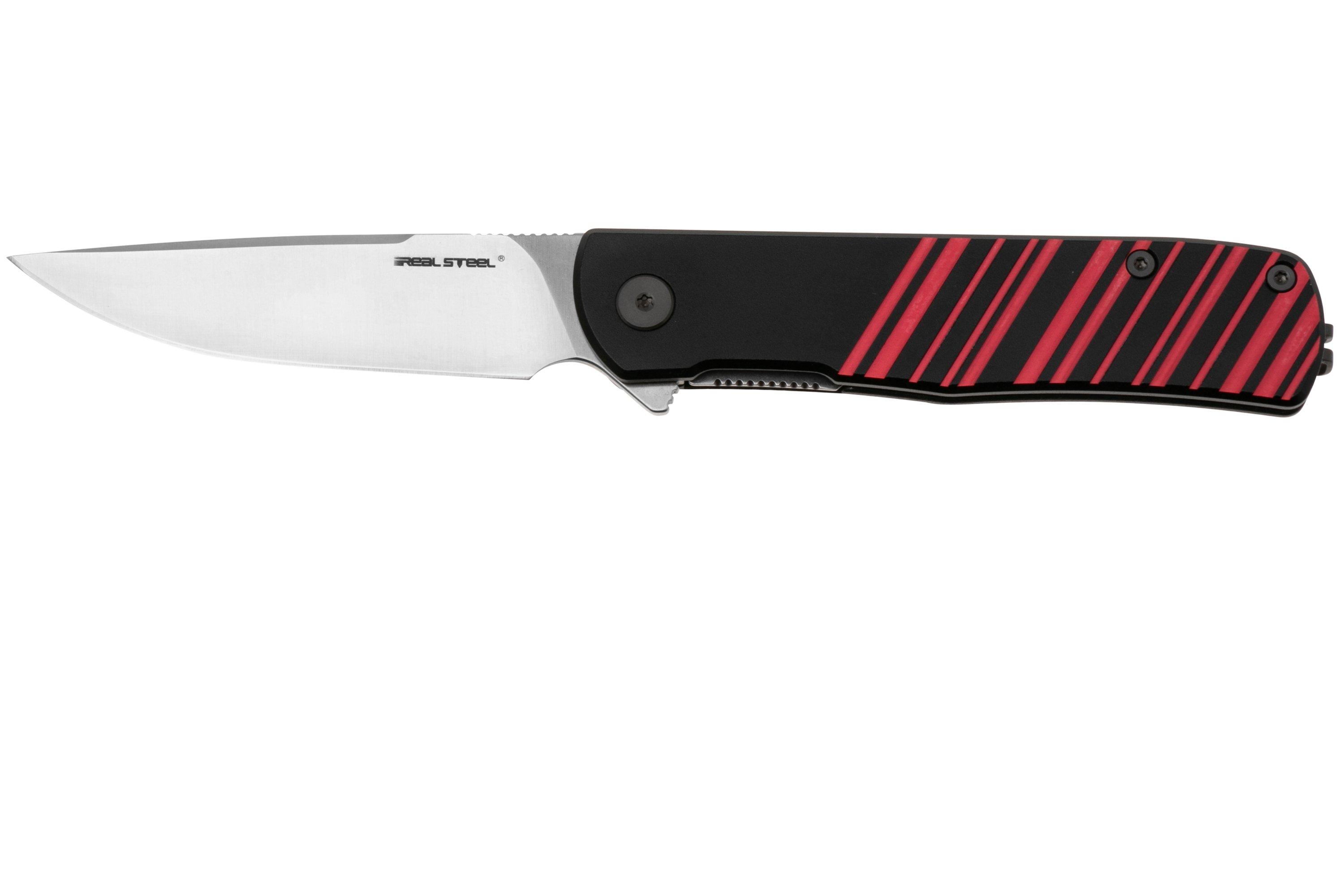 Real Steel Karly 6052 VG10, Black/Red Aluminium, pocket knife ...