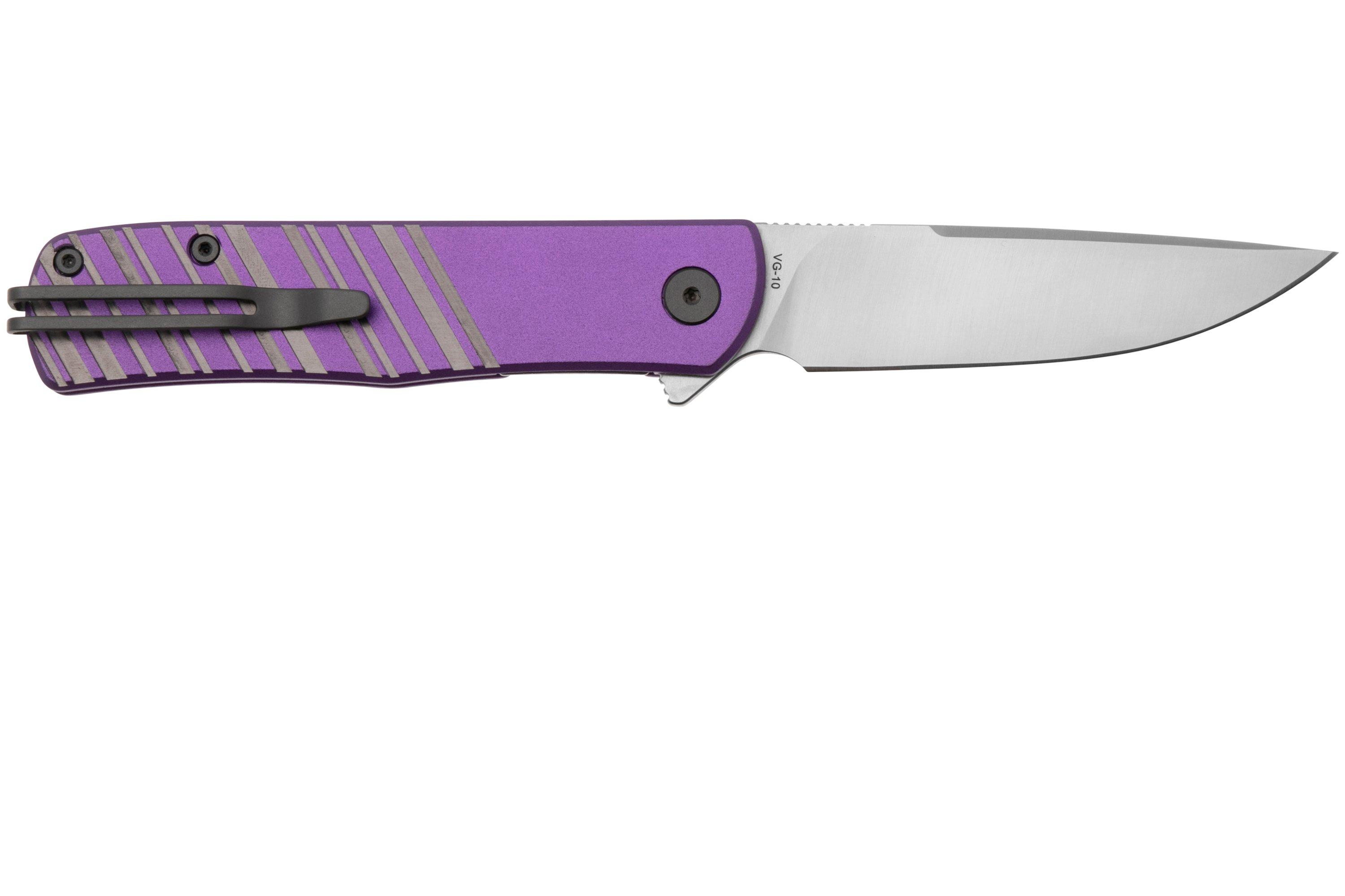 Real Steel Karly 6053 VG10, Purple/Grey Aluminium, pocket knife ...