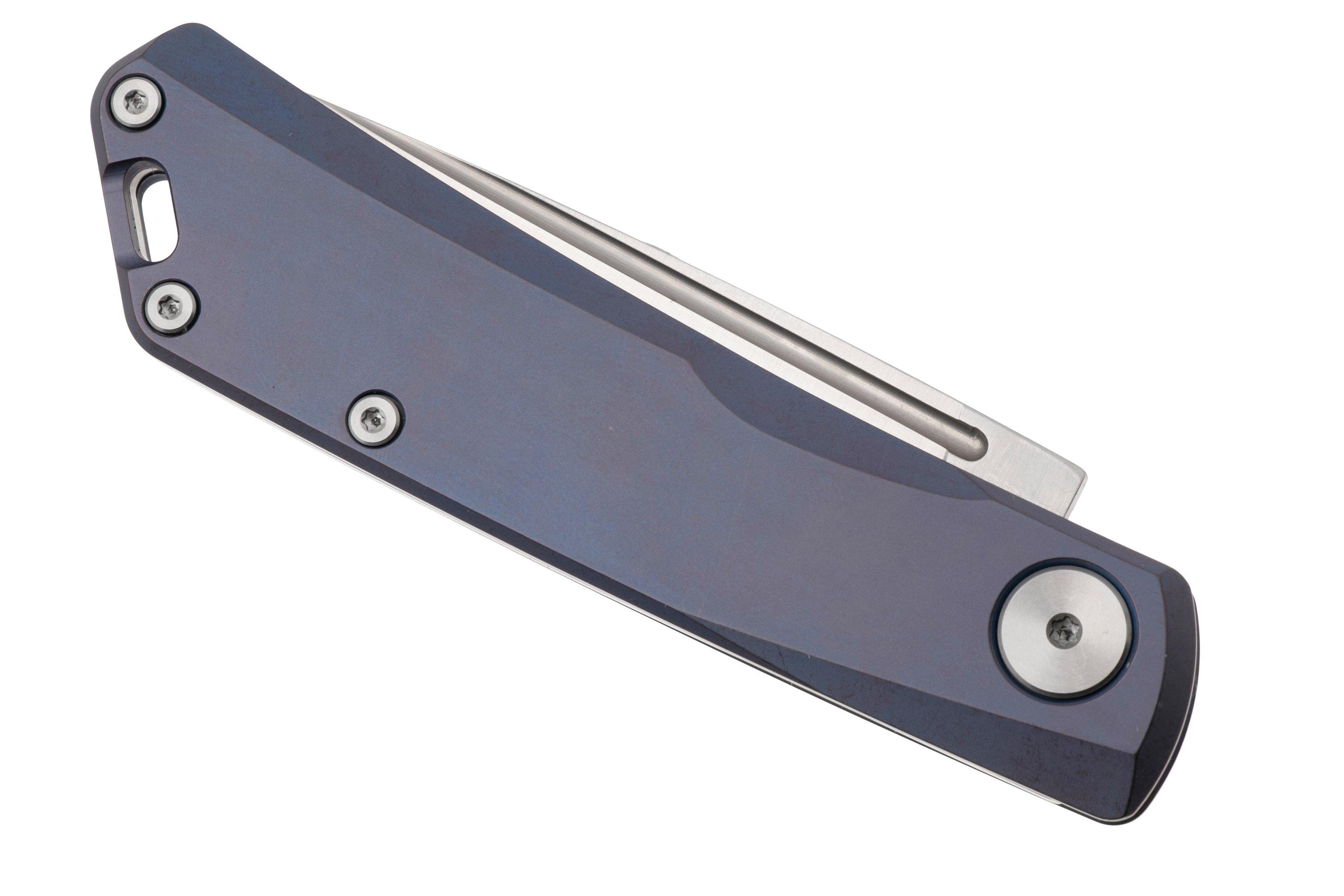 Real Steel Luna TS 7001TS03 Satin N690, Slate Blue Monochrome Titanium ...