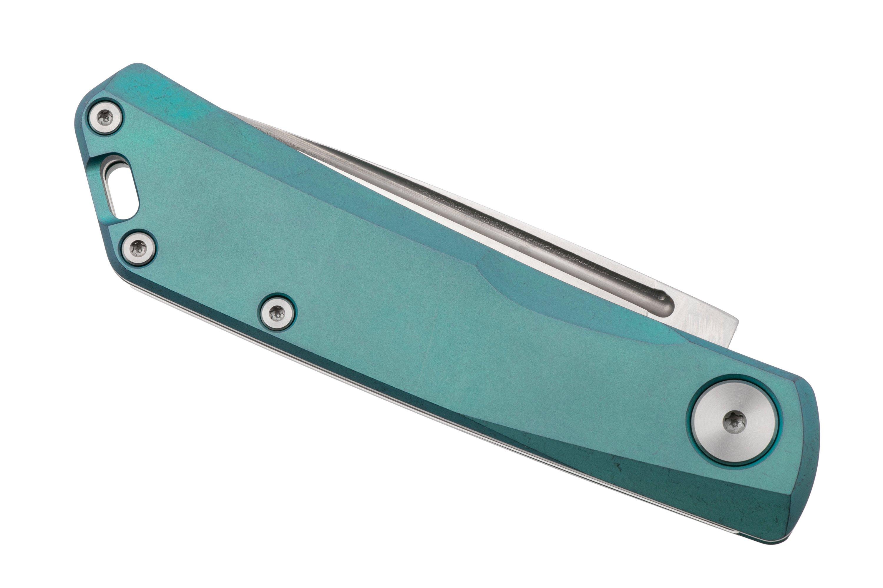 Real Steel Luna TS 7001TS06 Satin N690, Cyan Monochrome Titanium ...