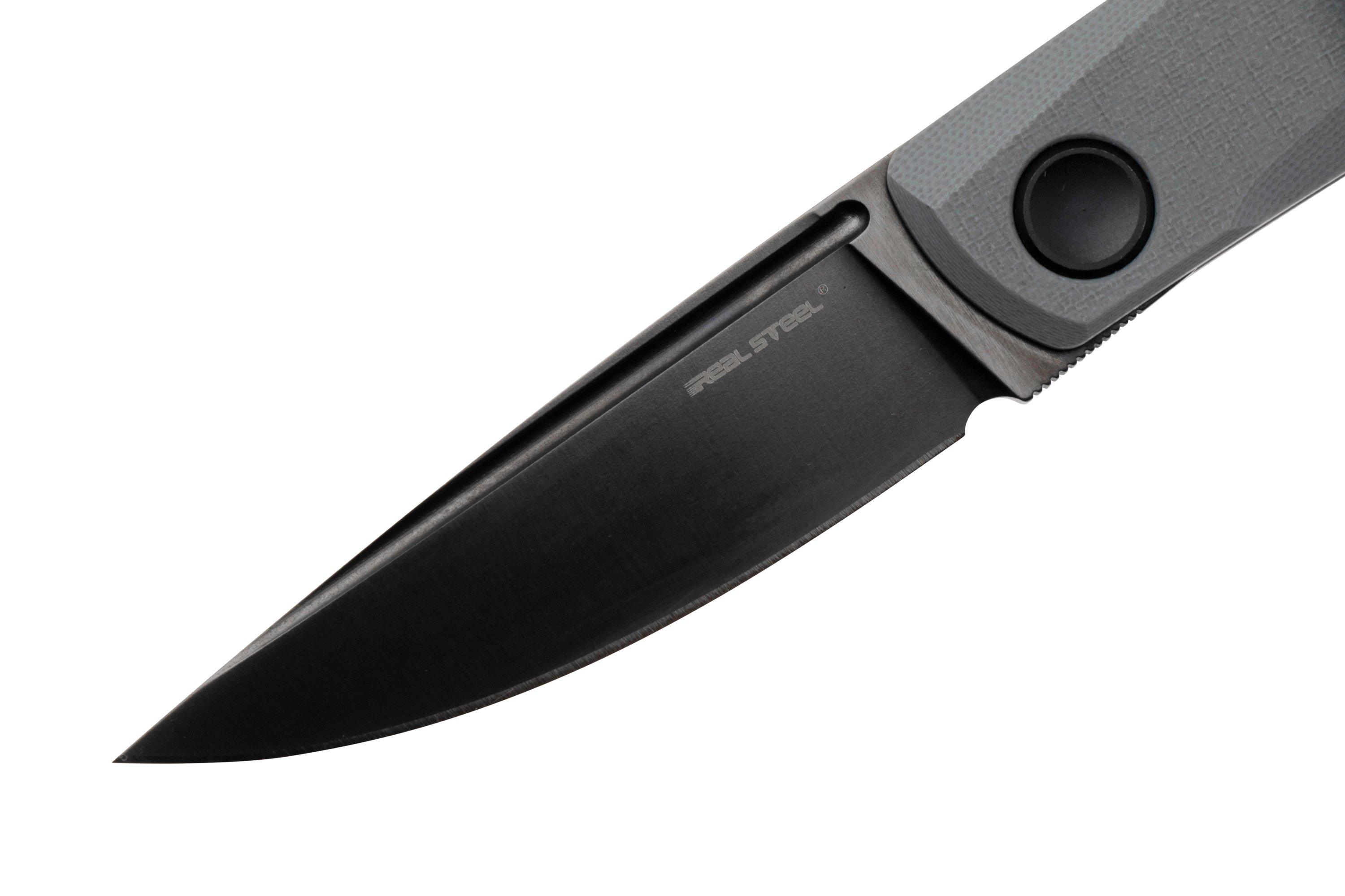 Real Steel Luna Lux 7001Z3, K110 DLC Coating, Grey G10, coltello da ...
