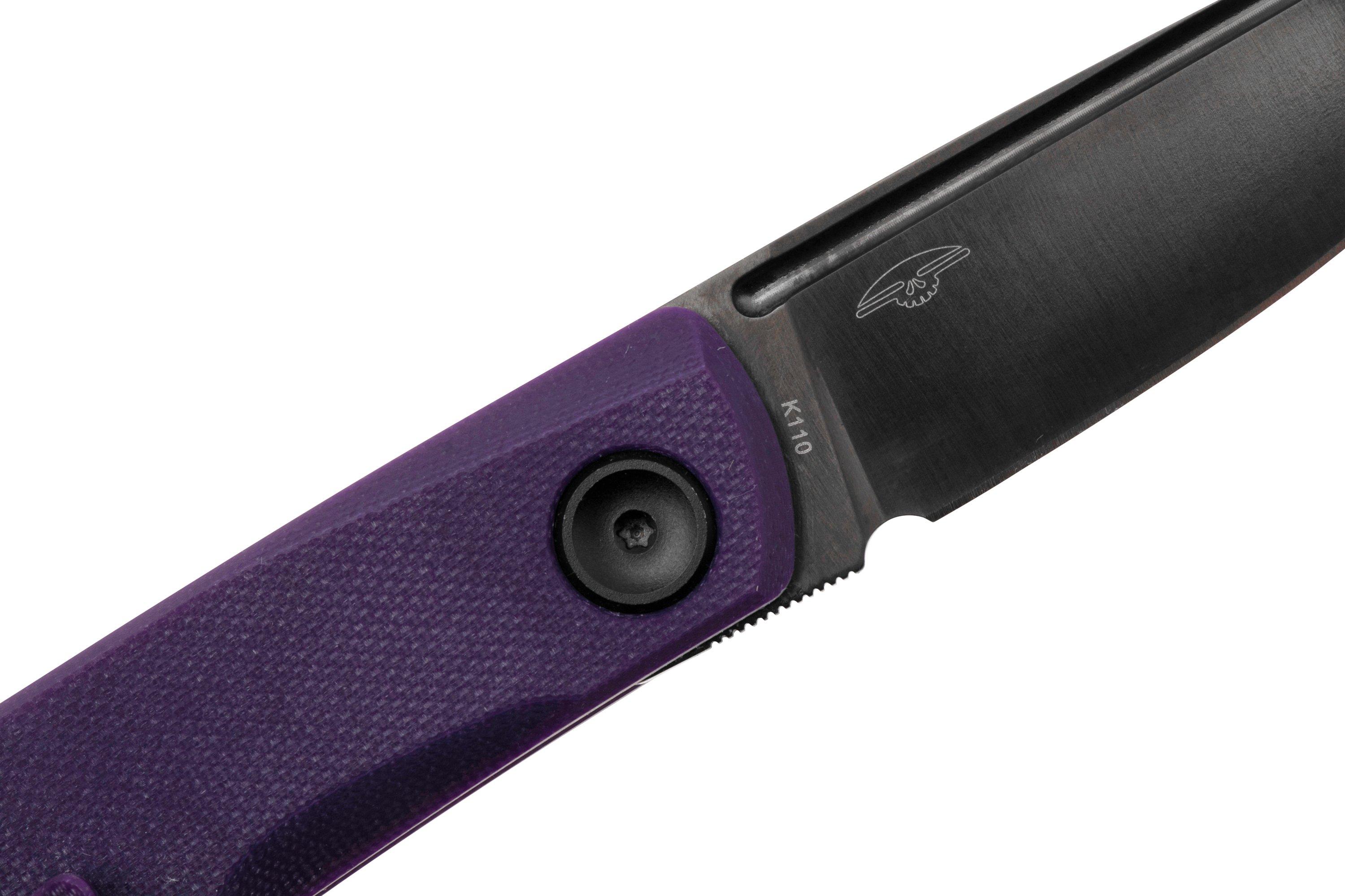 Real Steel Luna Lux 7001Z4, K110 DLC Coating, Purple G10, slipjoint ...