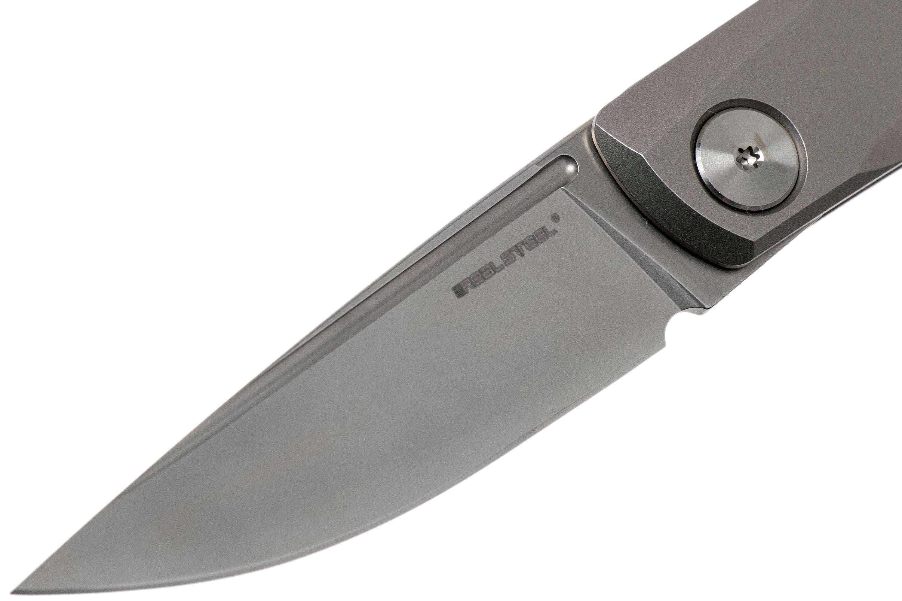 Real Steel Luna 7001 Titanium slipjoint pocket knife, Poltergeist ...