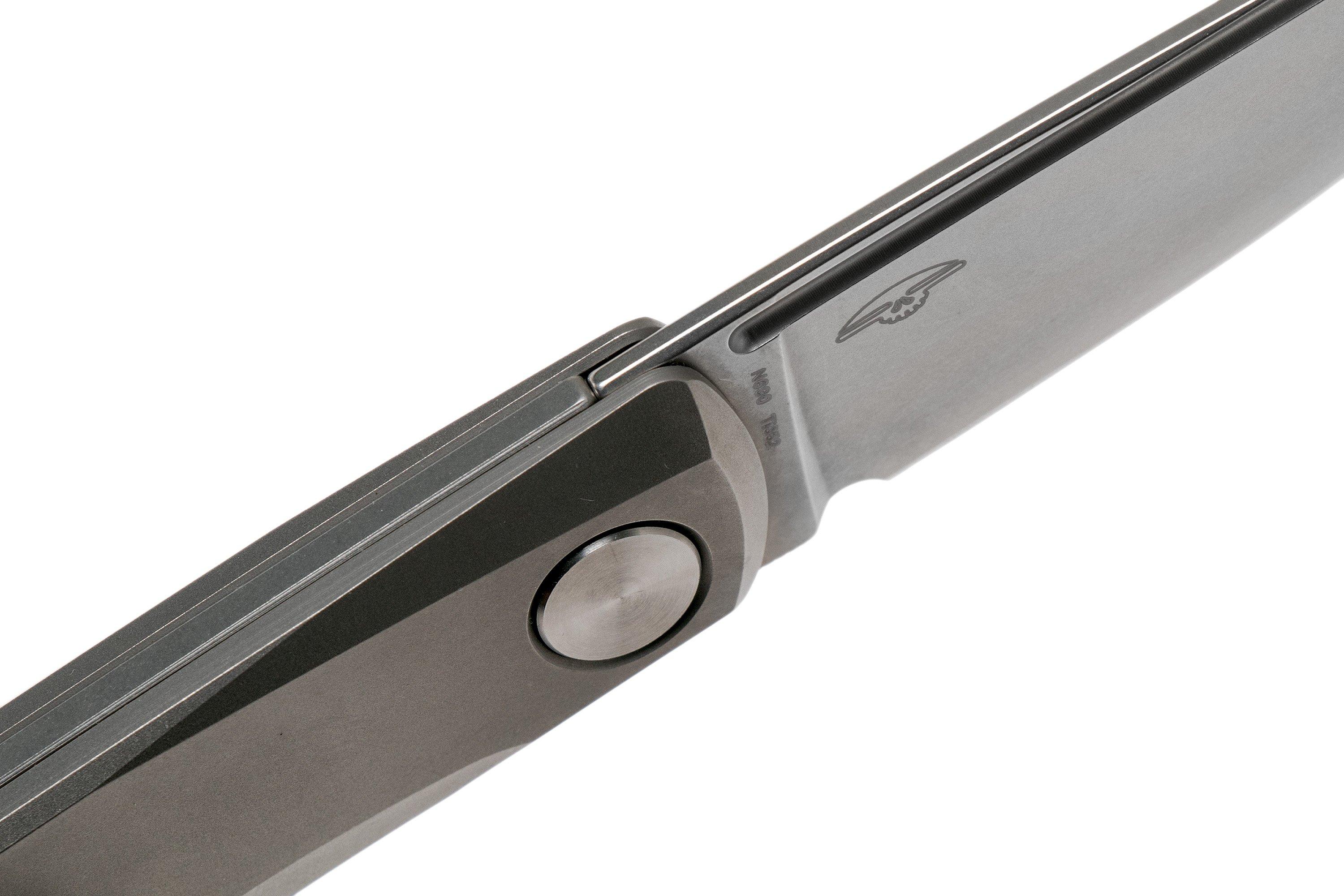 Real Steel Luna 7001 Titanium slipjoint pocket knife, Poltergeist ...